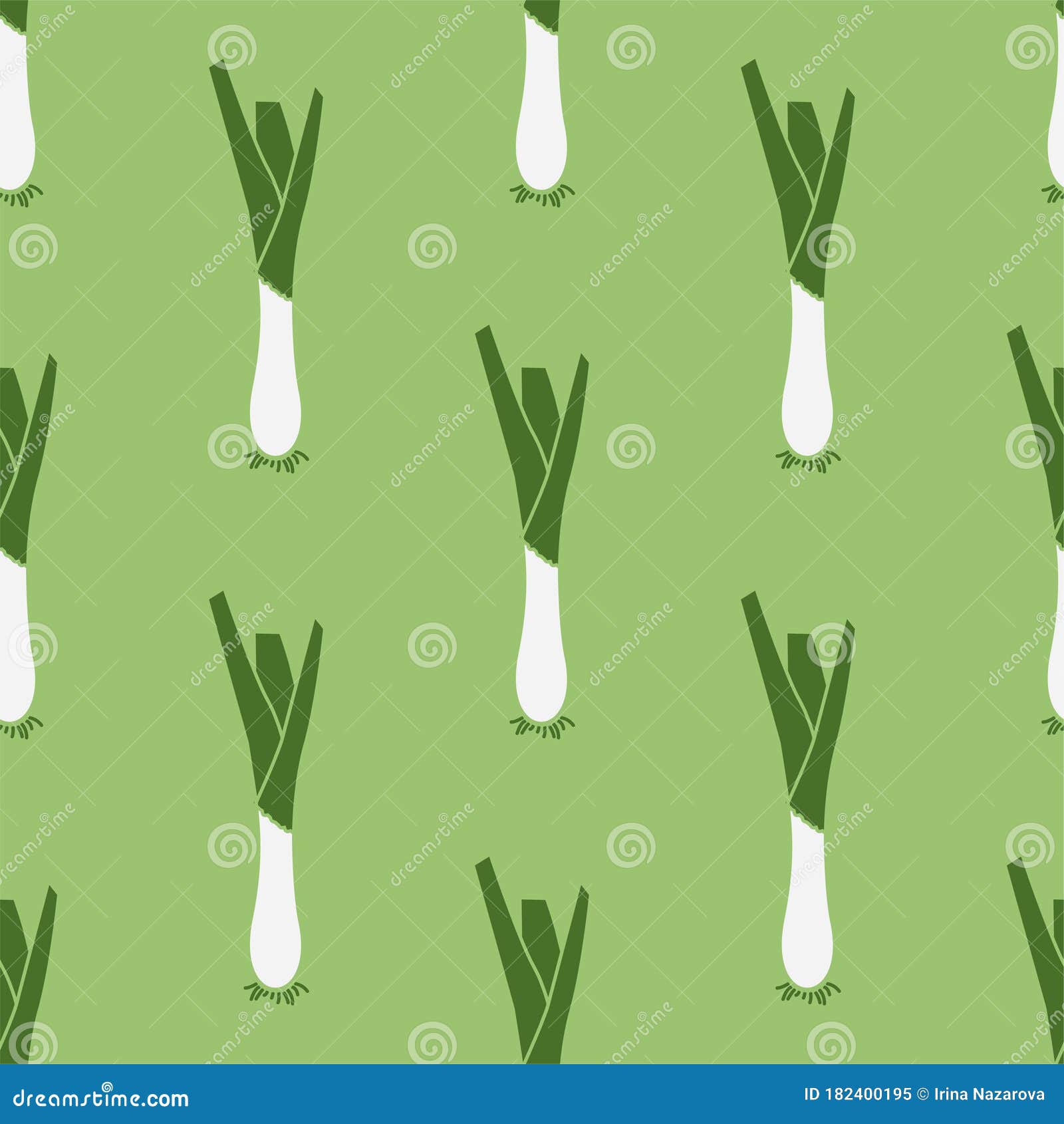 Cartoon Leek. Colored Seamless Vector Patterns Stock Vector ...
