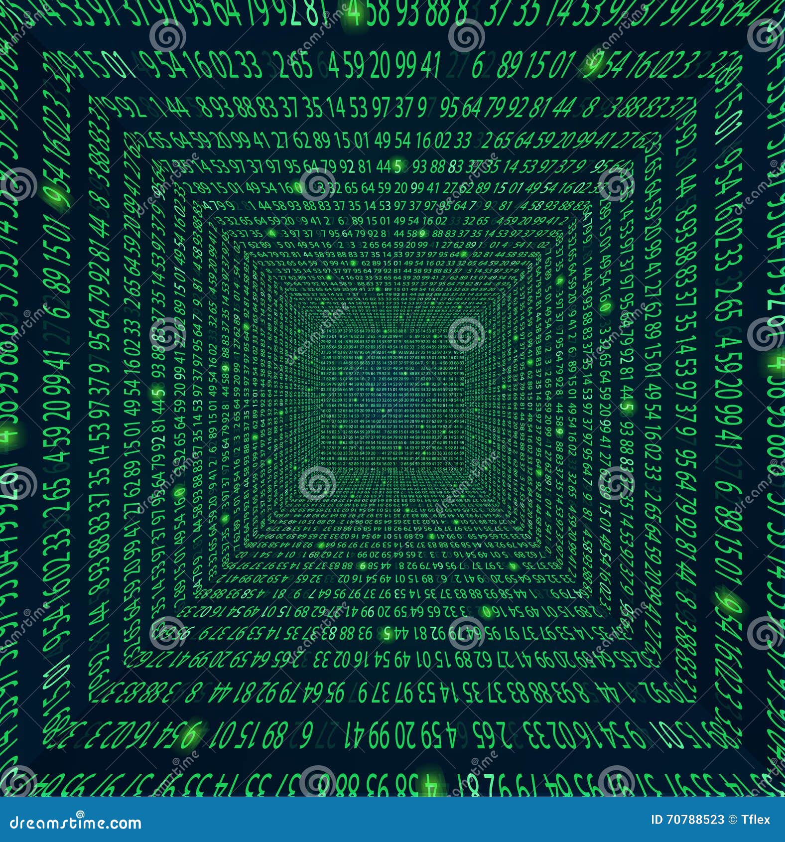 Template Coding and Programming Theme. Green - Cyan Numbers Rows ...