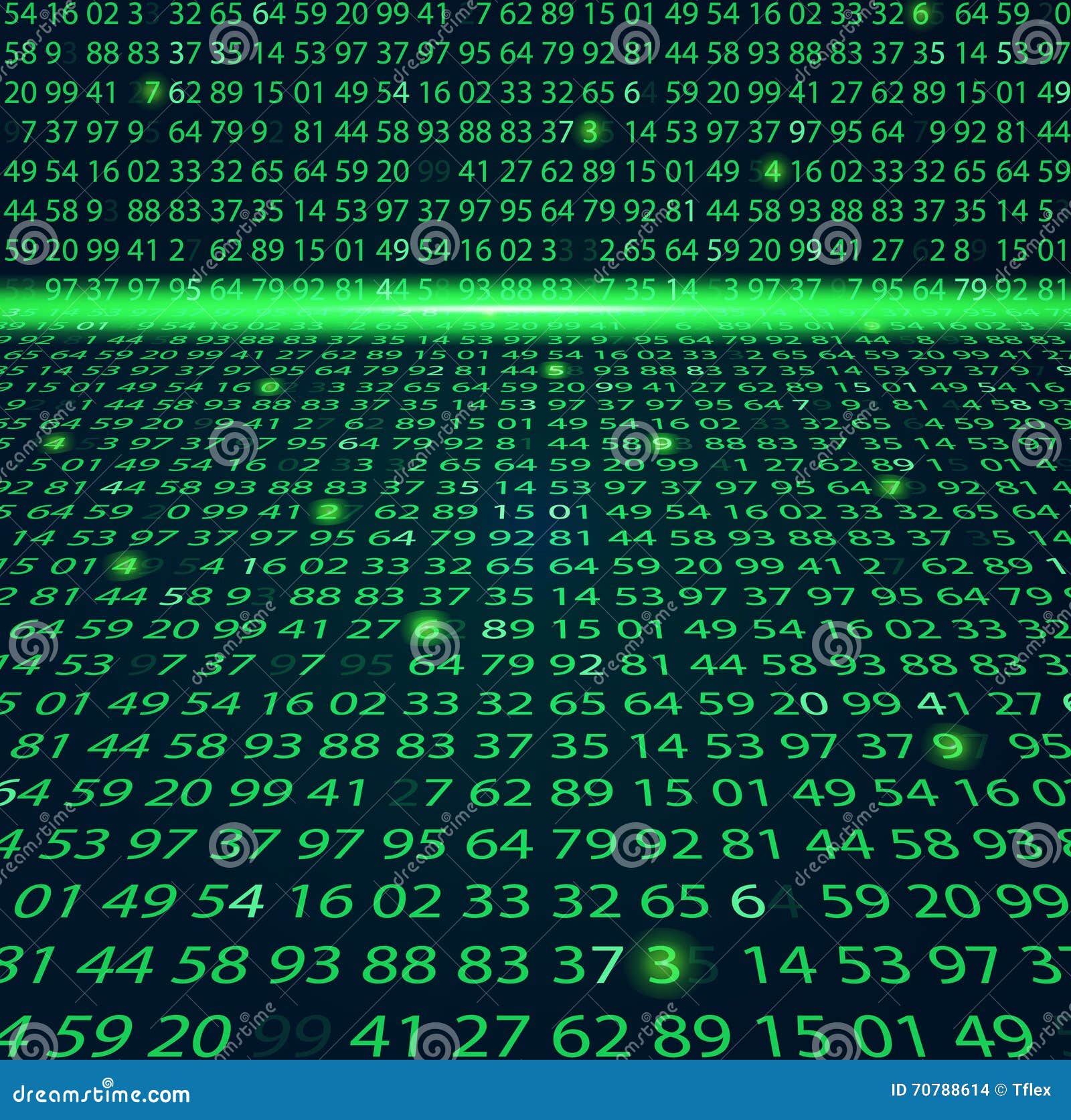 Template Coding And Programming Theme Green Cyan Numbers Rows Vector Tiled Eps Abstract