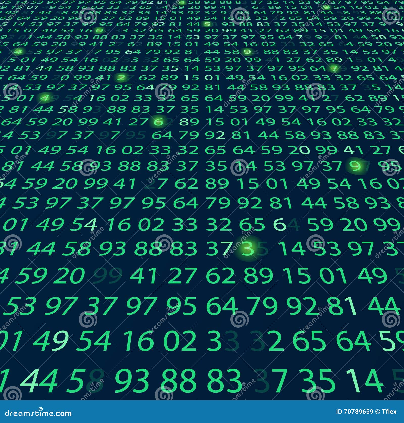 Template Coding and Programming Theme. Green - Cyan Numbers Rows ...