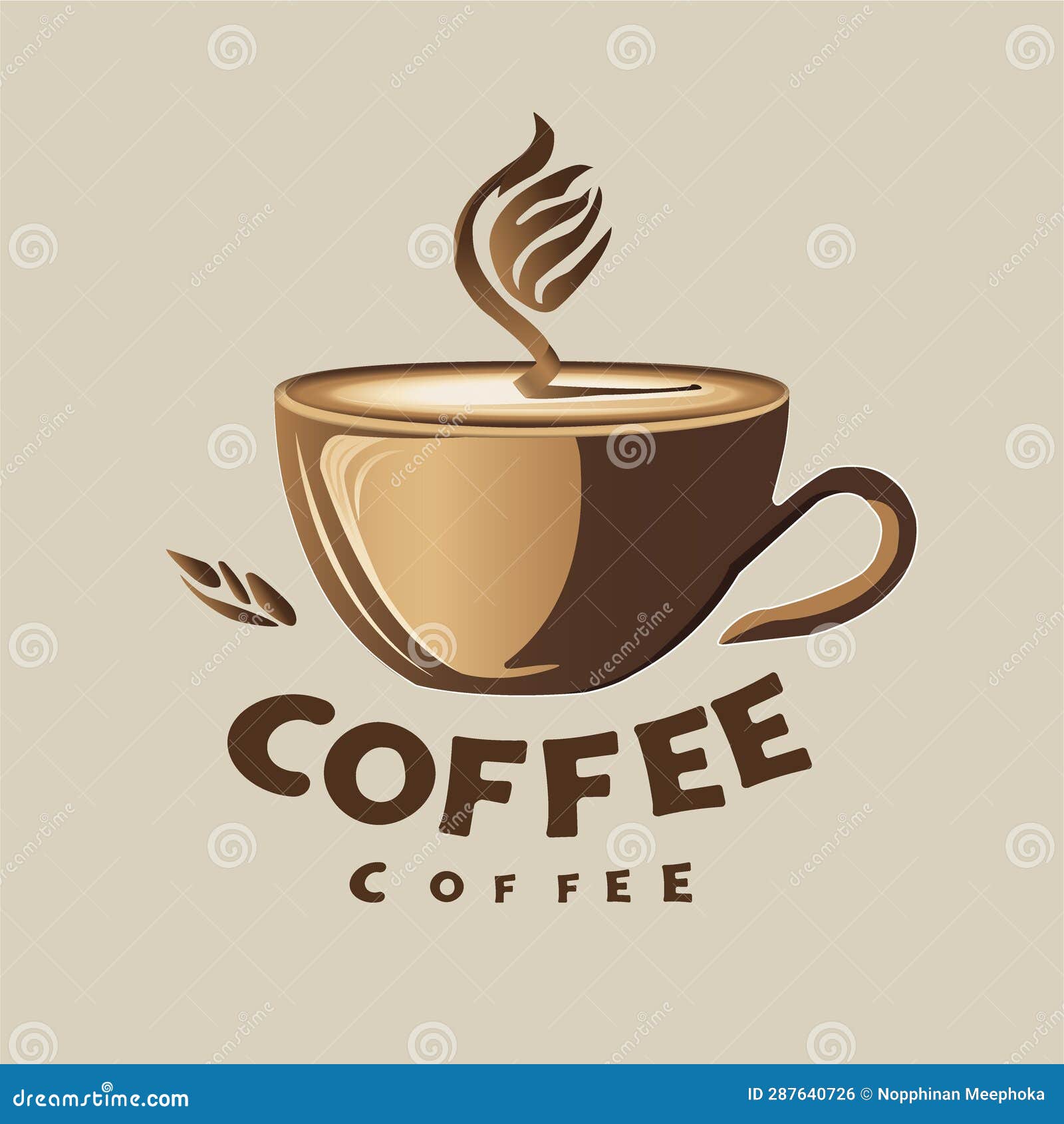 Template for a Coffee Logo Design Stock Vector - Illustration of food ...