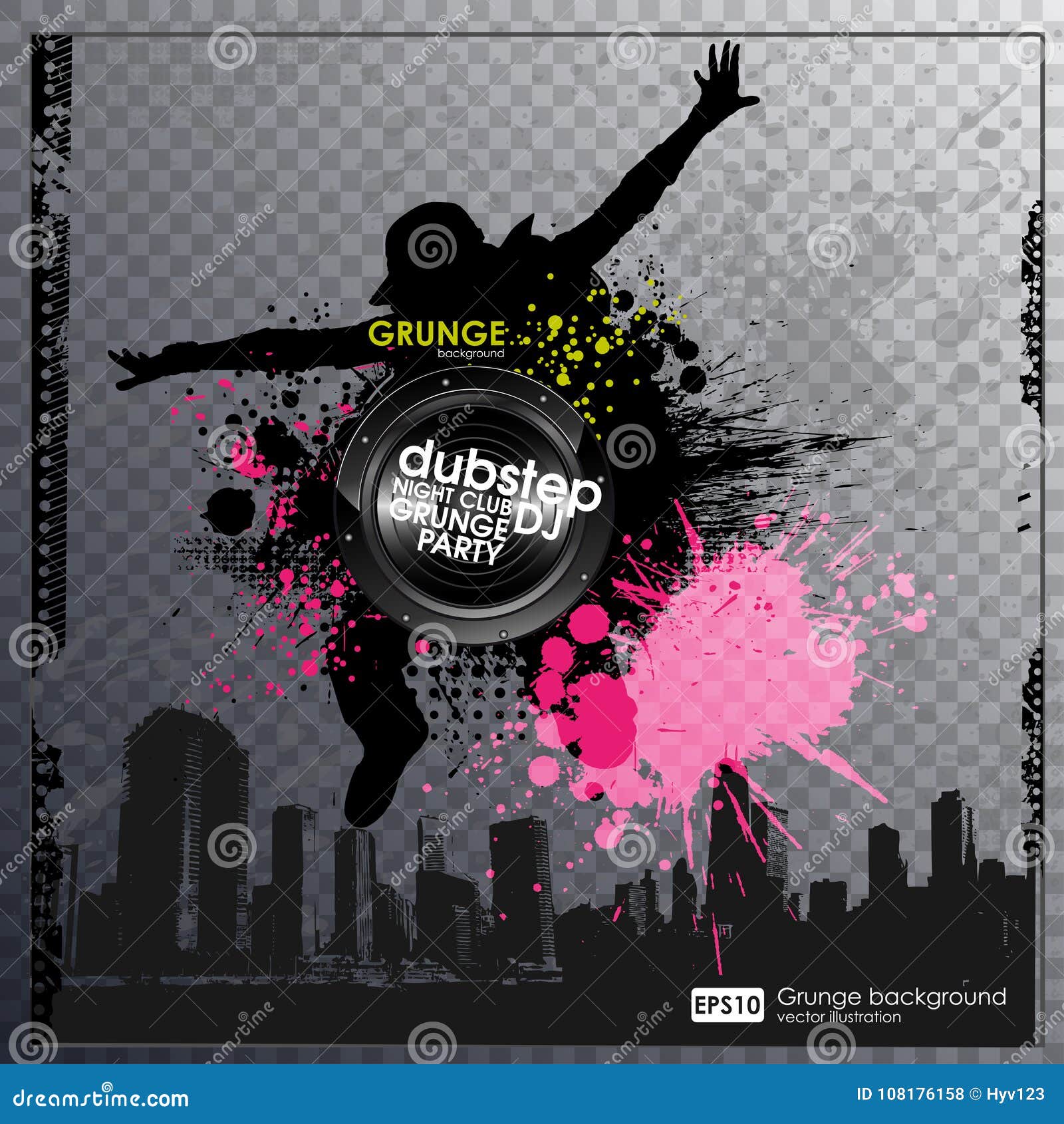 Template Colour Grunge the Poster. Vector Stock Vector - Illustration ...