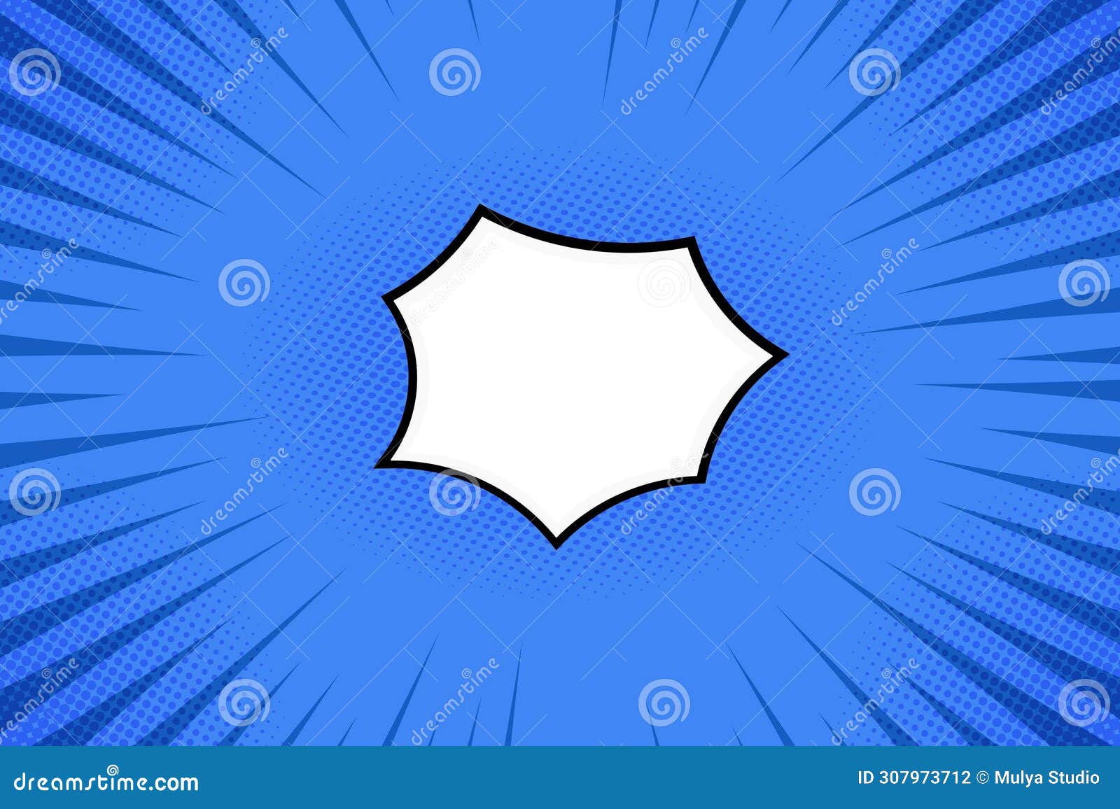 Template Comic Background Blue Vector Stock Vector - Illustration of ...