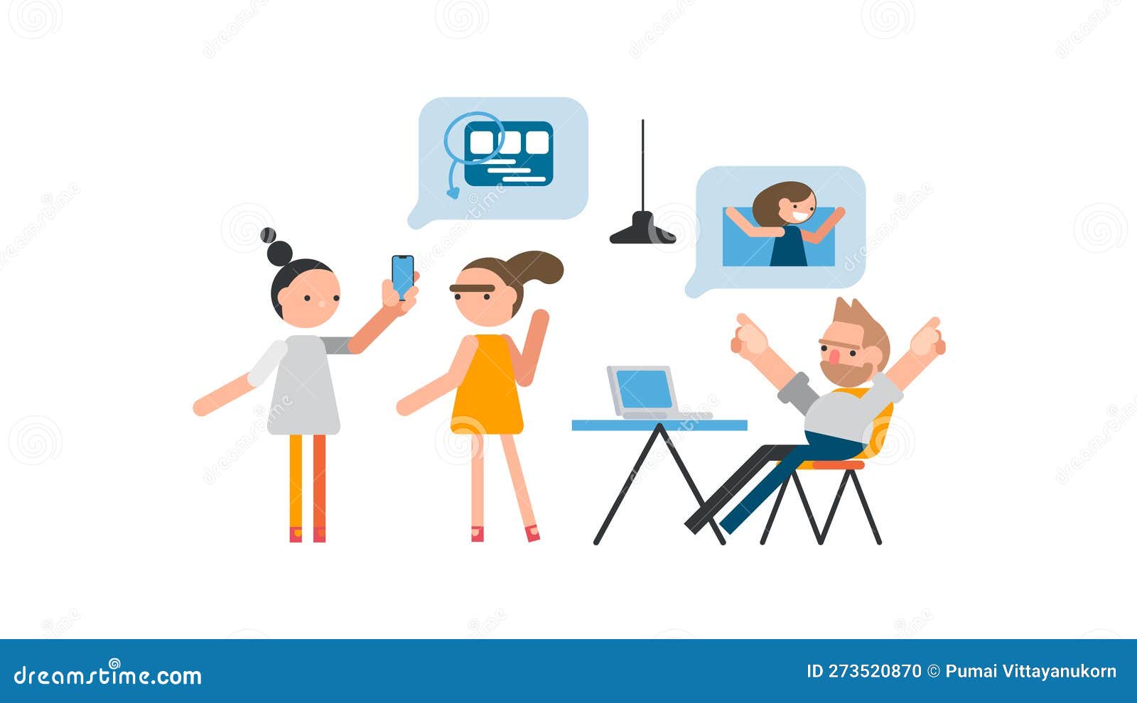 Company Employees Routine Teamwork Process Landing Page Template ...