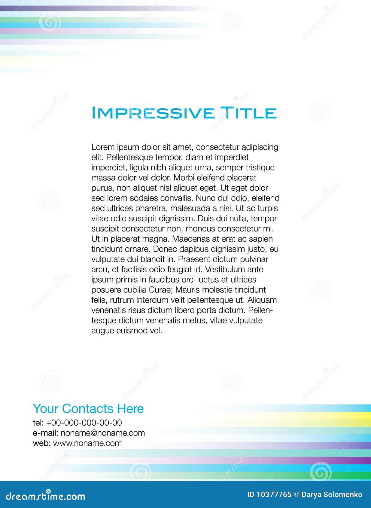 Template in cool colors stock illustration. Illustration of text - 10377765