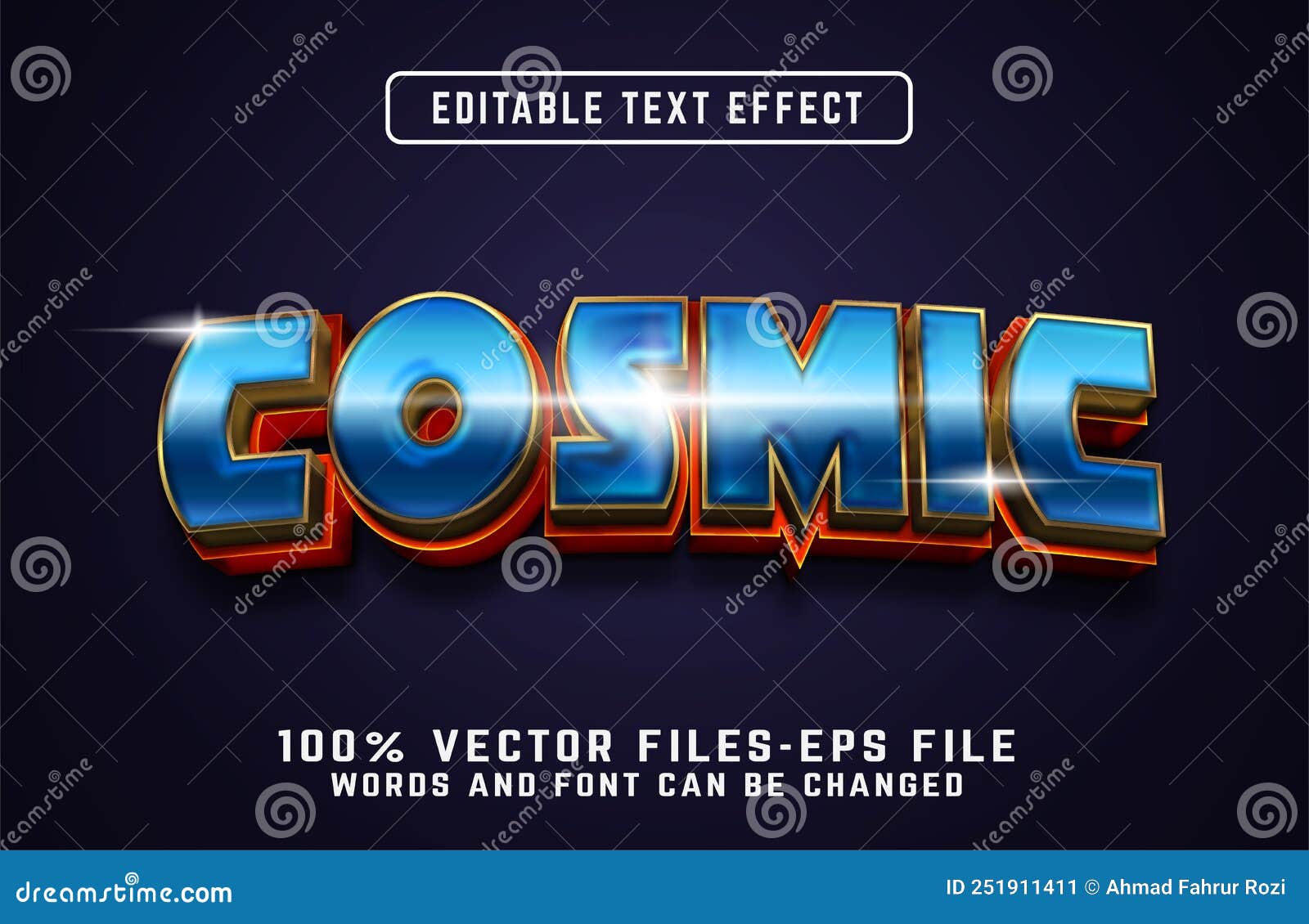 Template of Cosmic 3d Text Effect Premium Vectors Stock Vector ...