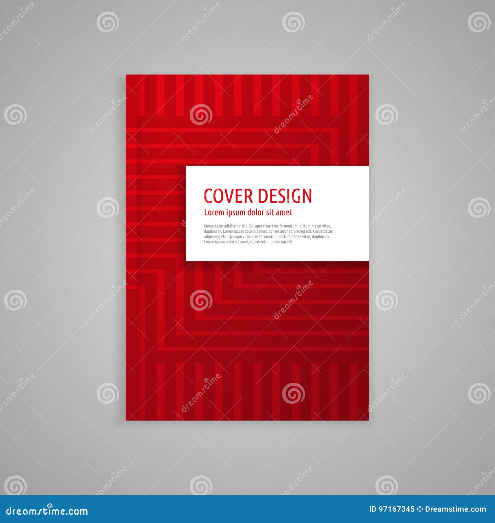 Template Cover for Book, Abstract Design Stock Illustration ...