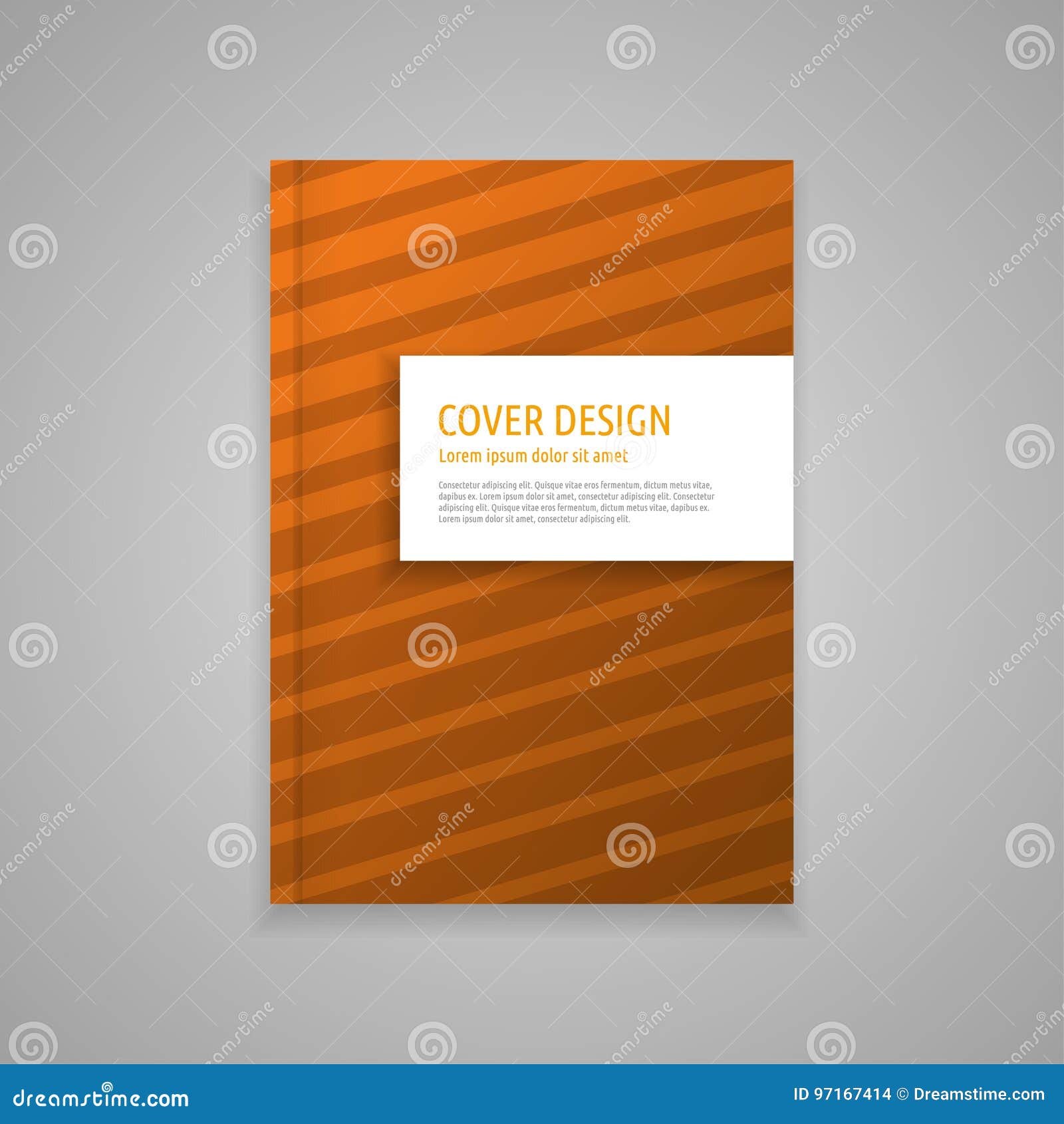Template Cover for Book, Abstract Design Stock Illustration ...