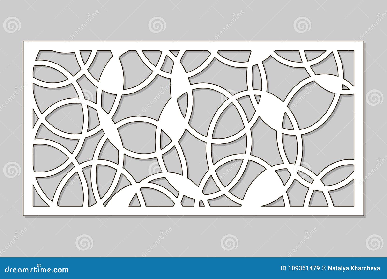 Template for Cutting. Abstract Circle Pattern. Laser Cut Stock ...