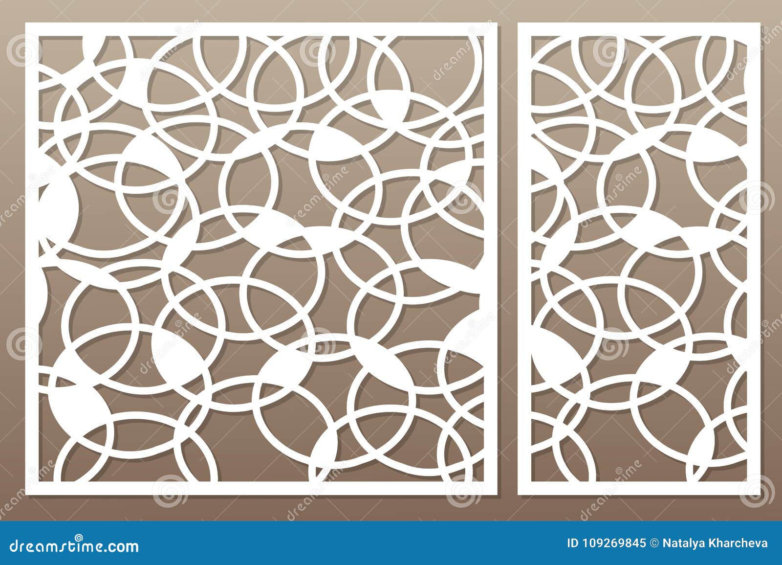 Template for Cutting. Abstract Circle Pattern. Laser Cut Stock Vector ...