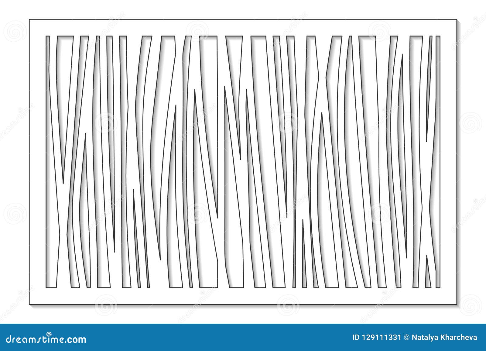 Template for Cutting. Abstract Line, Geometric Pattern. Laser Cut. Set ...