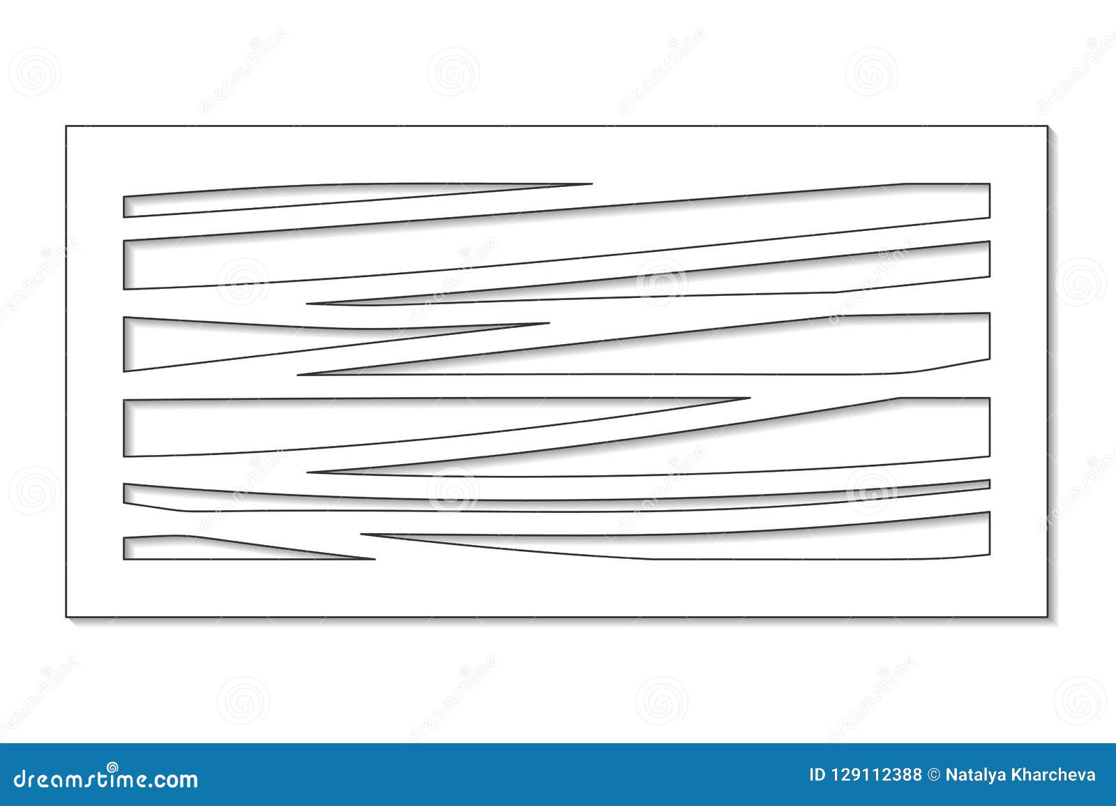 Template for Cutting. Abstract Line, Geometric Pattern. Laser Cut. Set ...