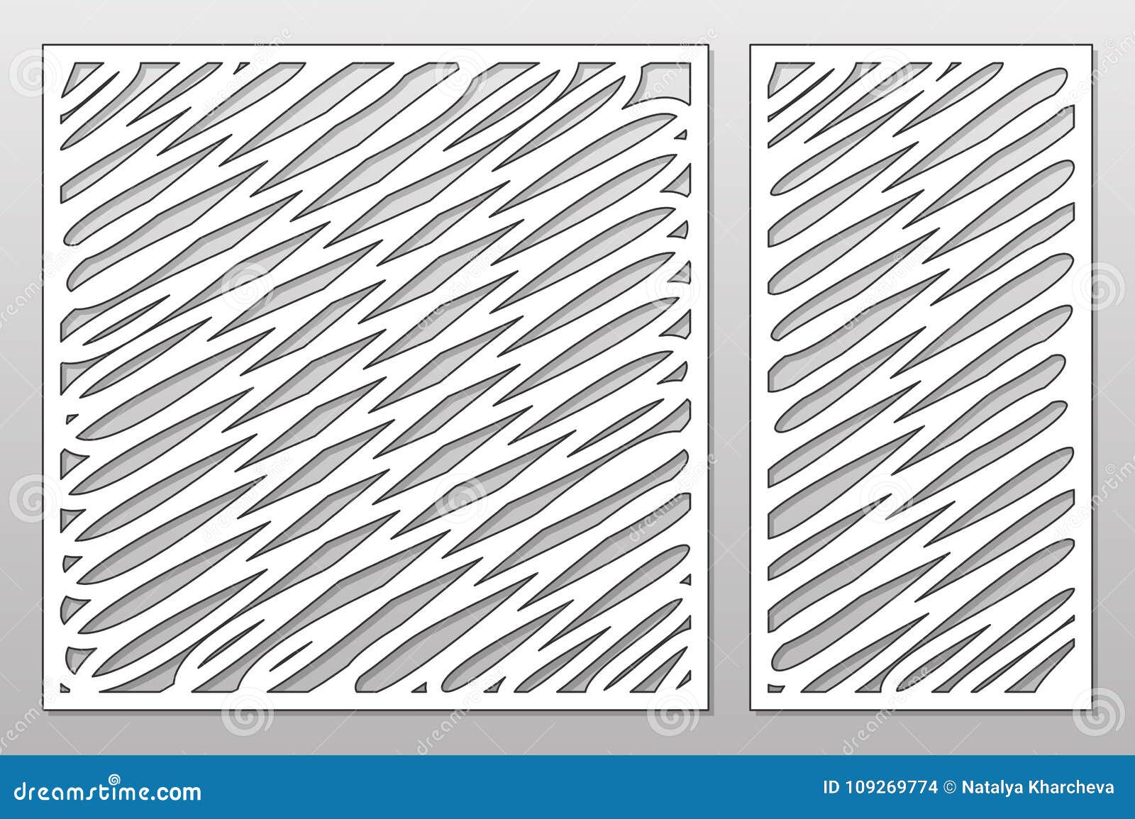 Template for Cutting. Abstract Lines Art Pattern. Laser Cut Stock ...
