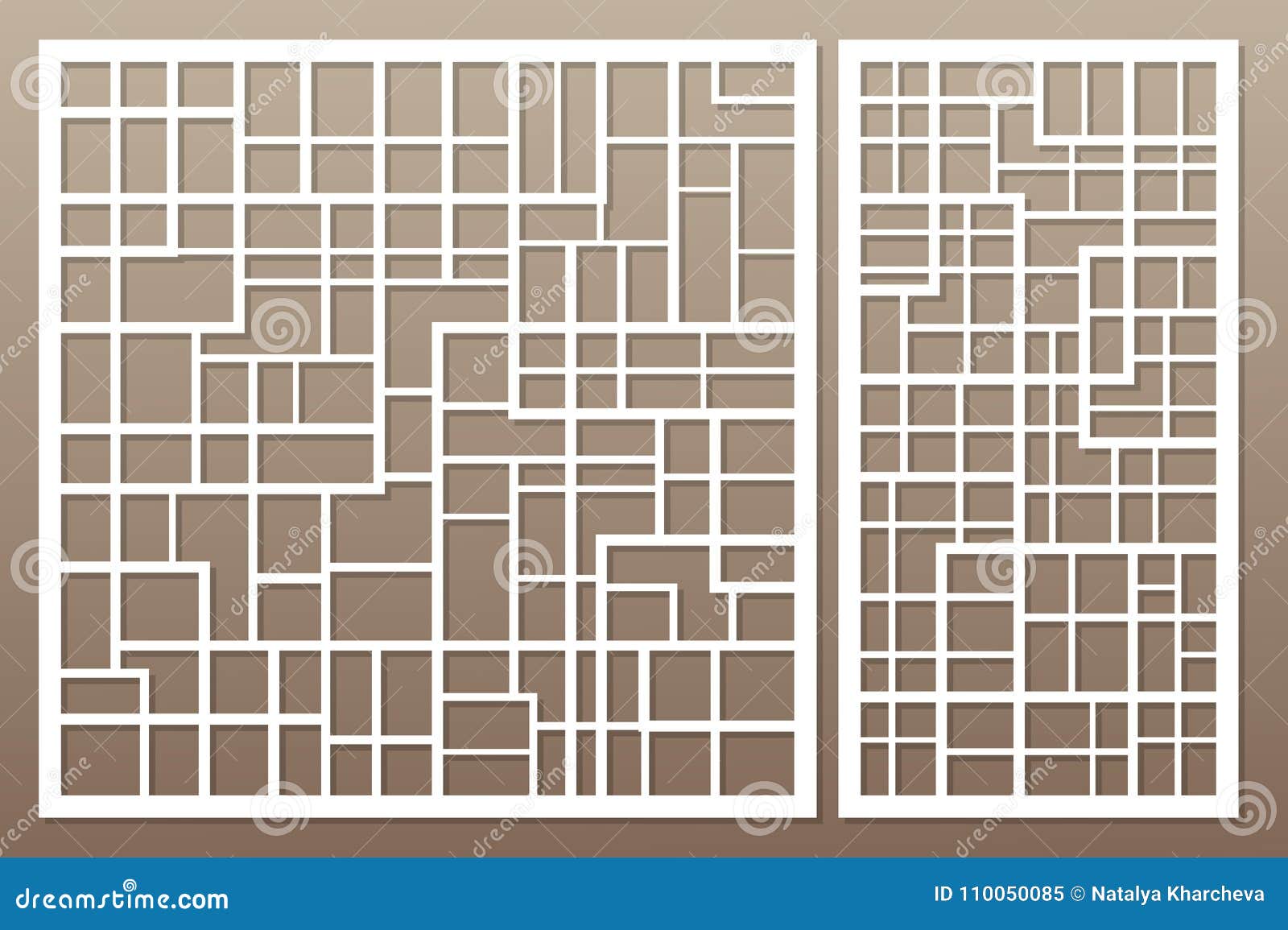 Template for Cutting. Abstract Lines, Square, Brick Pattern Stock ...