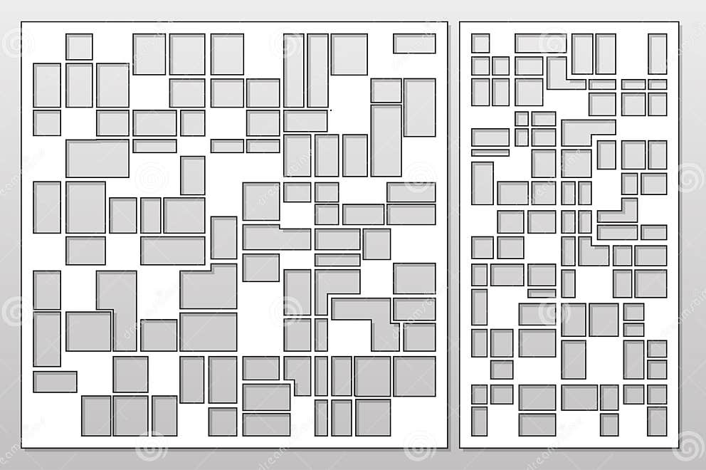 Template for Cutting. Abstract Lines, Square, Brick Pattern Stock ...
