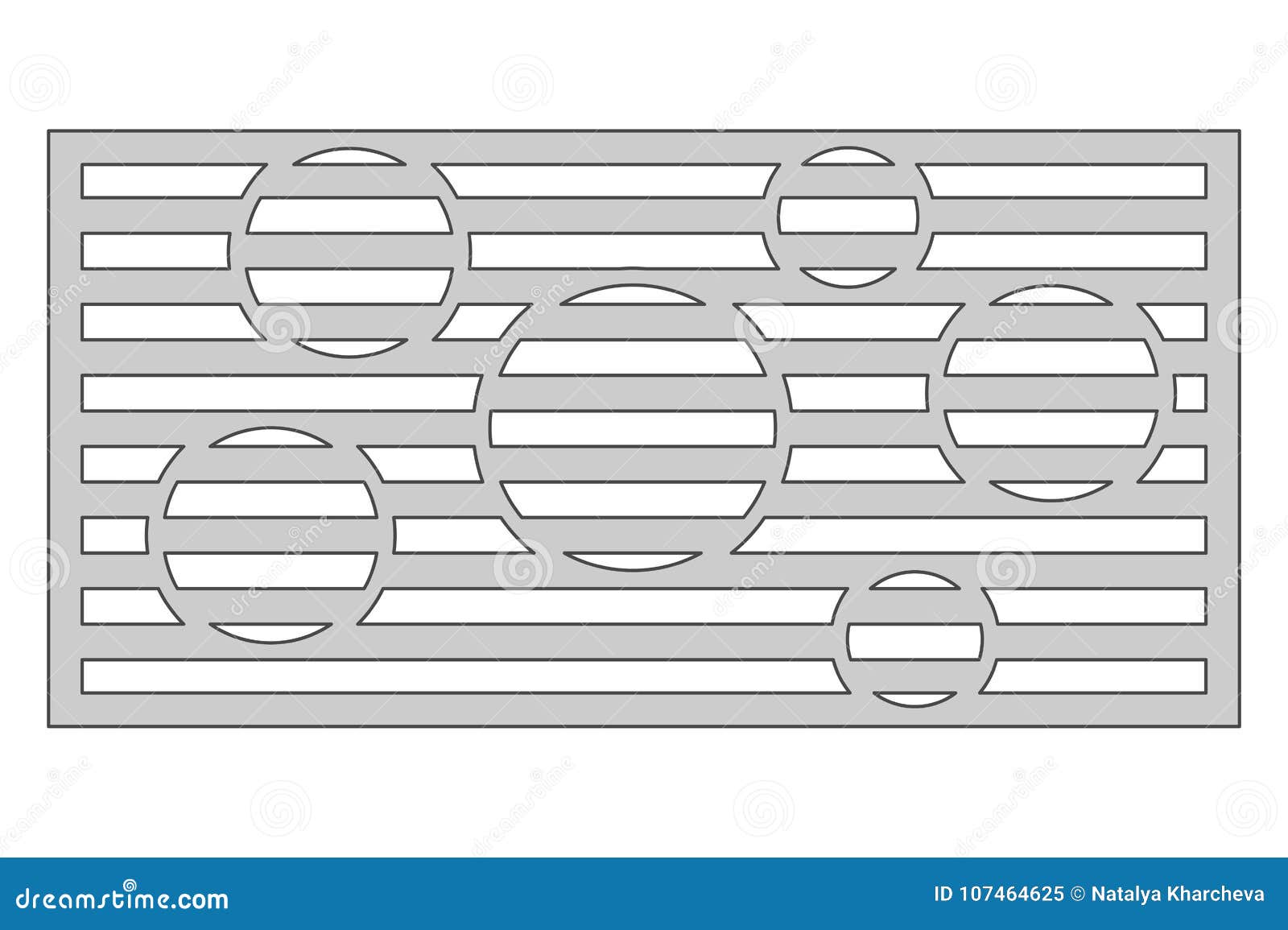 Template for Cutting. Circle Line Pattern. Laser Cut. Ratio 1:2. Vector ...