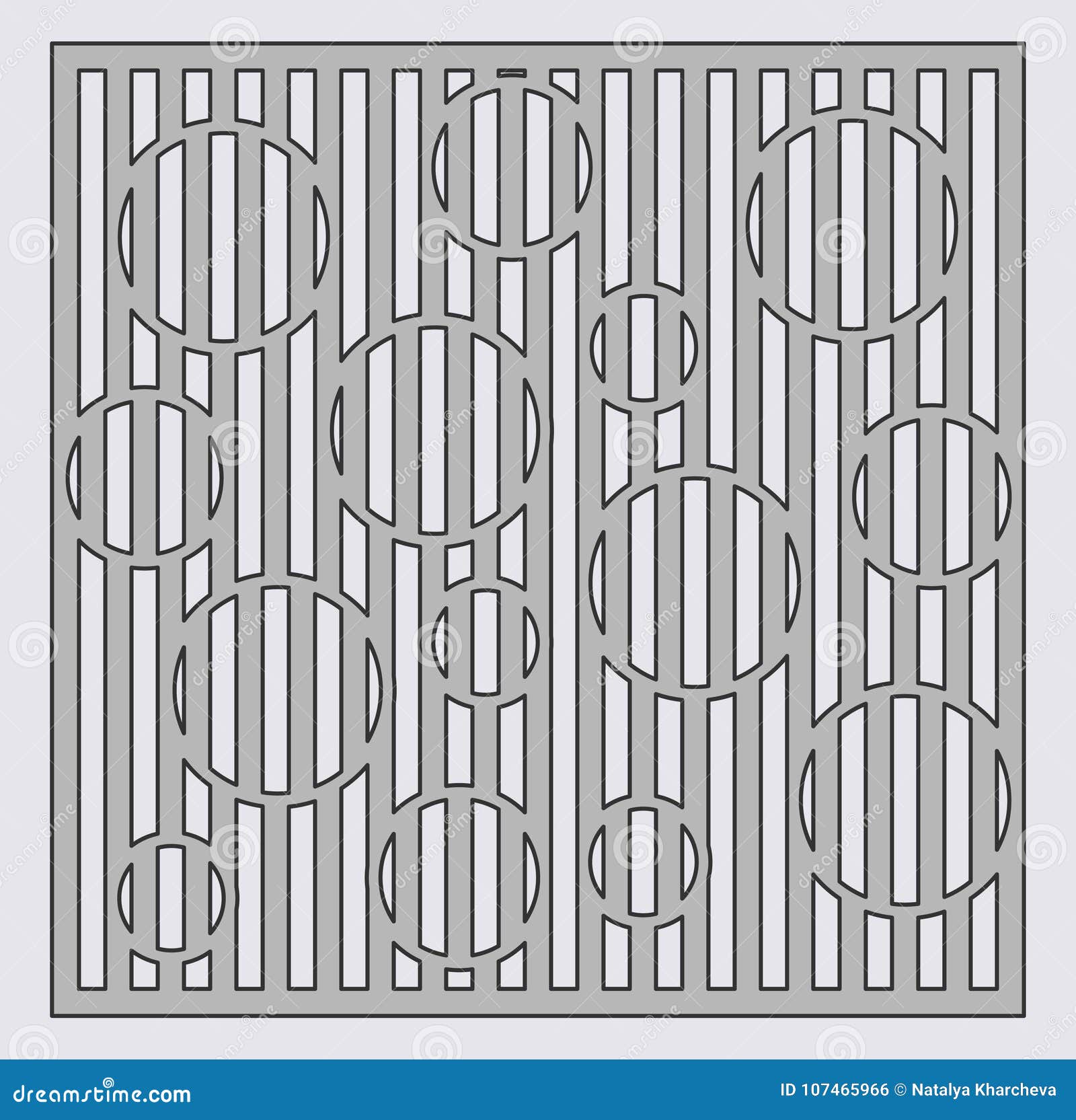 Template for Cutting. Circle Line Pattern. Laser Cut. Ratio 1:1. Vector ...