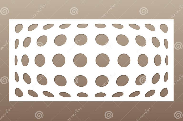 Template for Cutting. Geometric Circle Pattern. Laser Cut. Ratio 1:2 ...