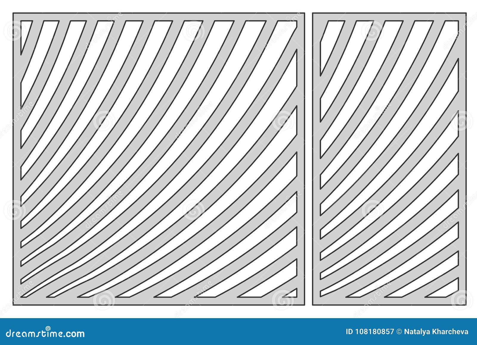 Template for Cutting. Geometric Line Pattern. Laser Cut Stock Vector ...