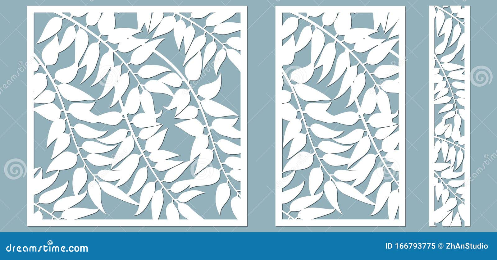 Template for Cutting. Palm Leaves Pattern. Laser Cut Stock Vector ...