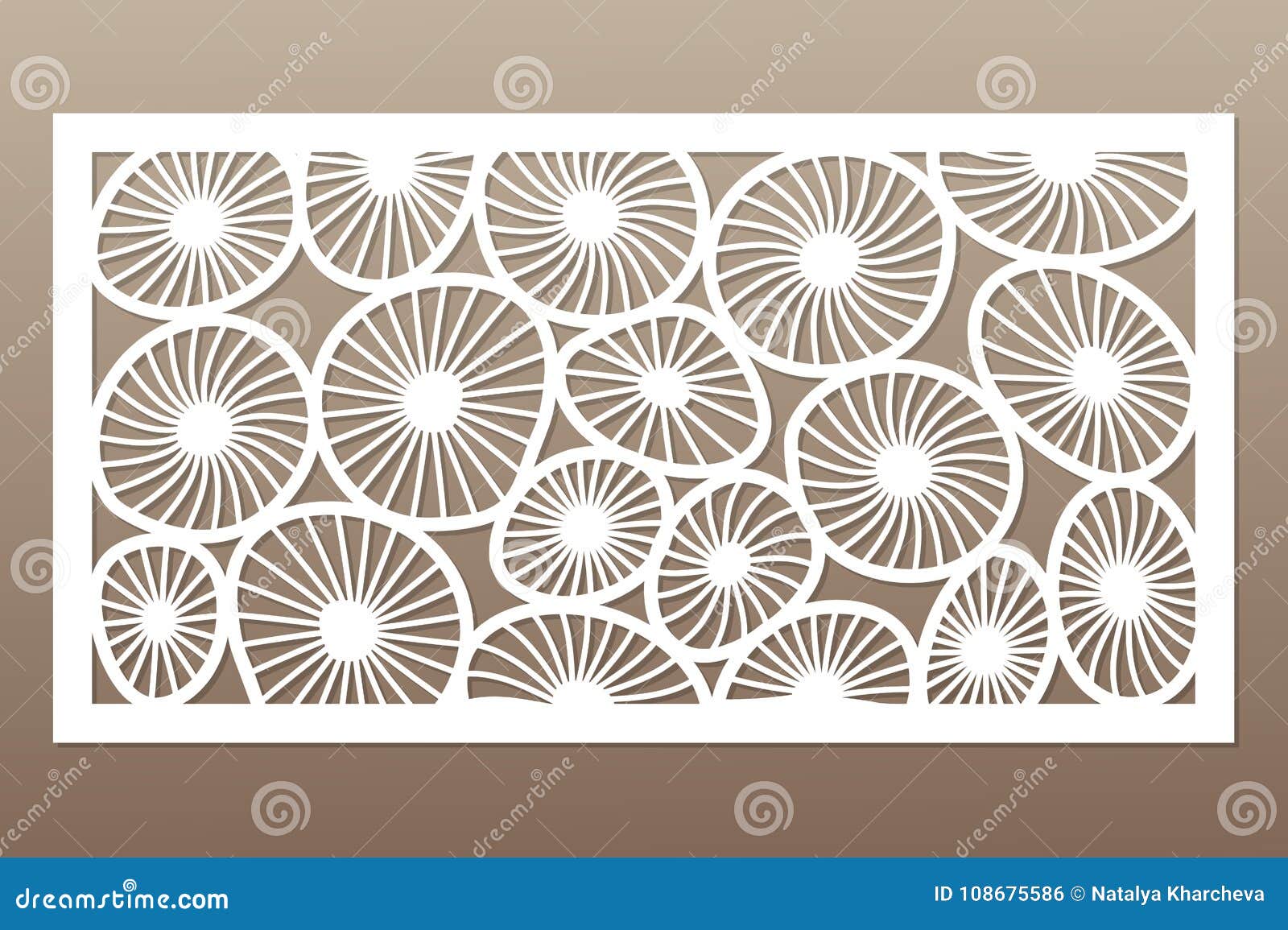 Template for Cutting. Round Art Pattern. Laser Cut. Set Ratio 1:2 Stock ...