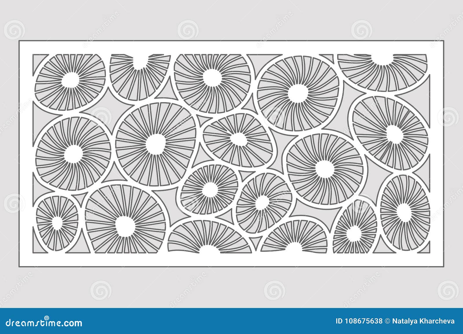 Template for Cutting. Round Art Pattern. Laser Cut. Set Ratio 1:2 Stock ...