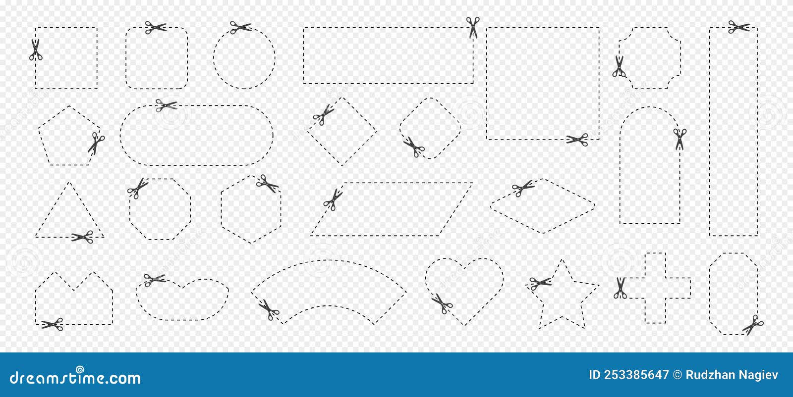 Template for cutting stock vector. Illustration of blank - 253385647