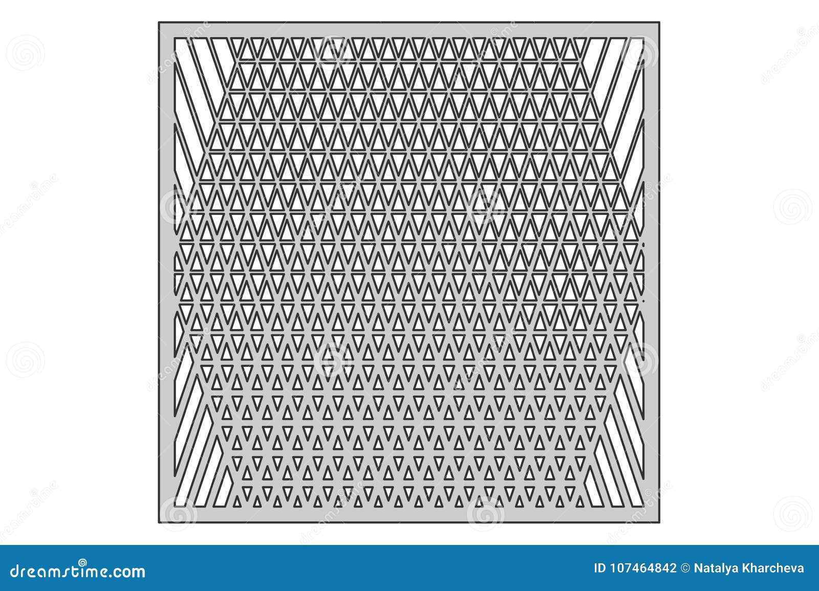 Template for Cutting. Triangle Line Decor Pattern. Laser Cut. Ratio 1:1 ...