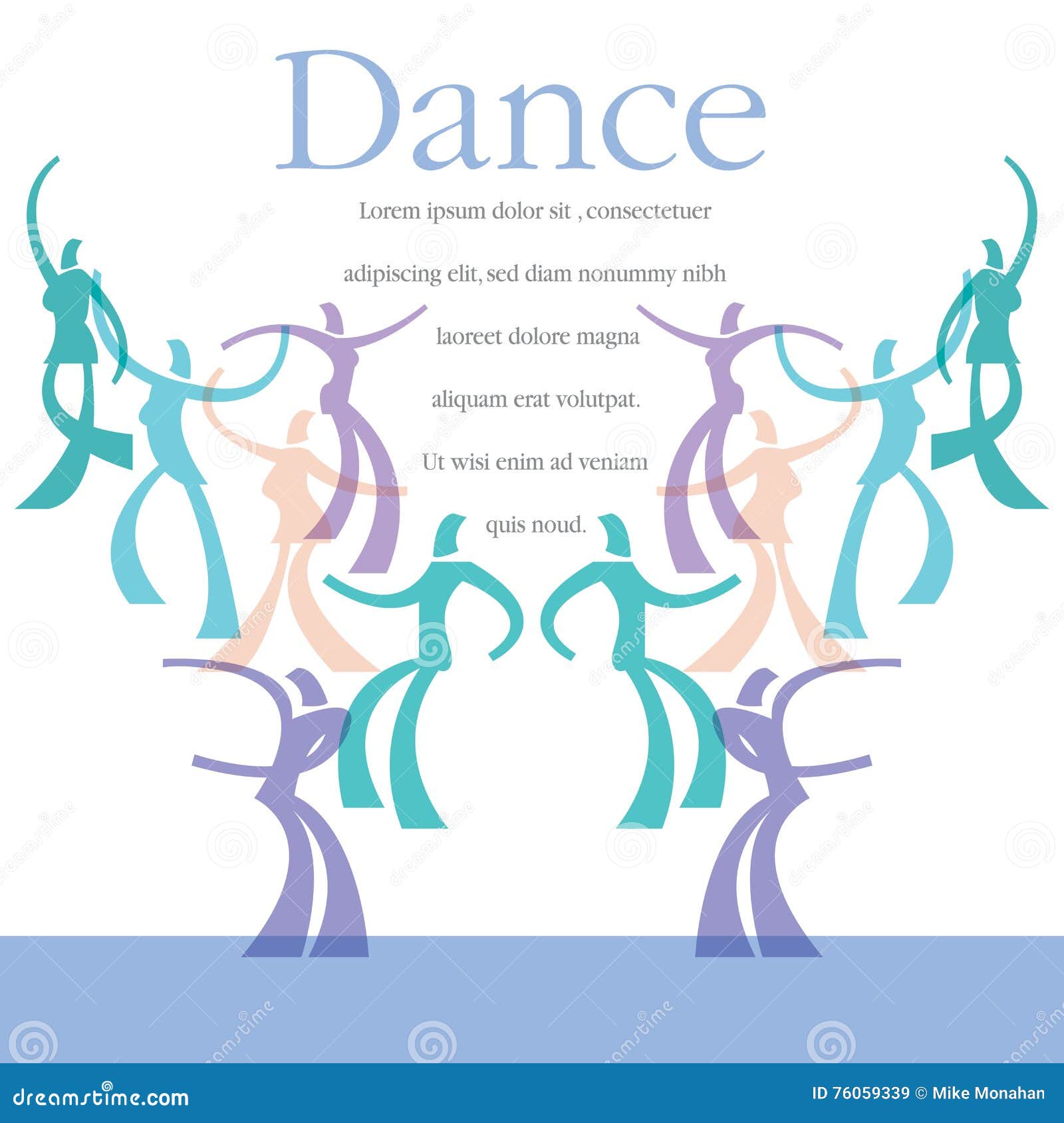A Template for a Dance Class Stock Vector - Illustration of instructor ...