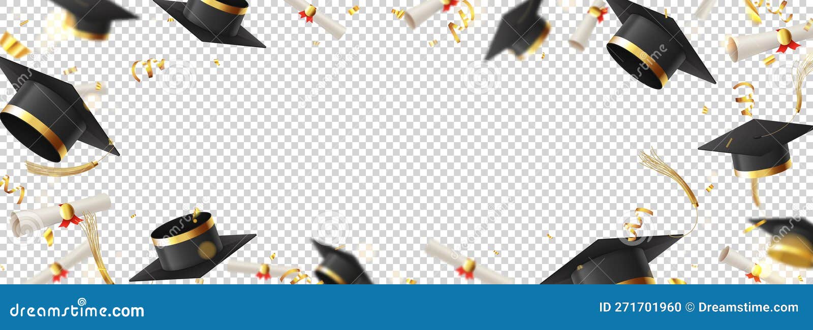 Template for Decorative Design of Graduation Stock Vector ...