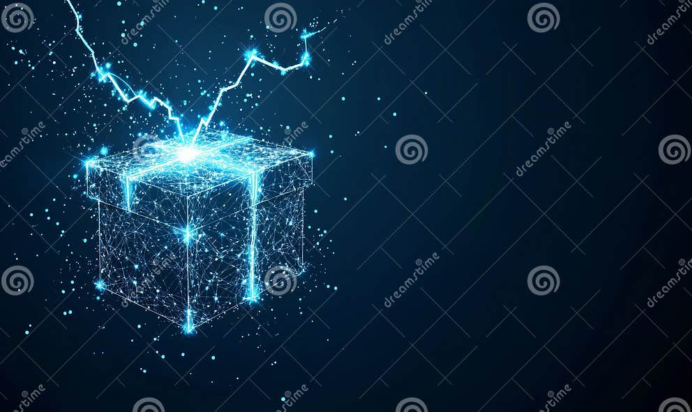 This Template Depicts an Open Box and Lightning. it is Suitable for ...