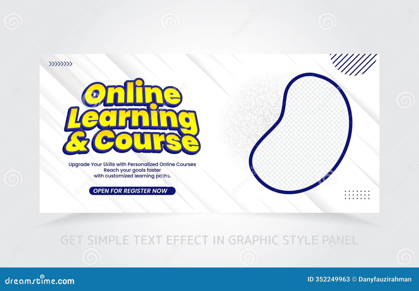 Template Design Banner Online Learning Stock Vector - Illustration of online, page: 352249963