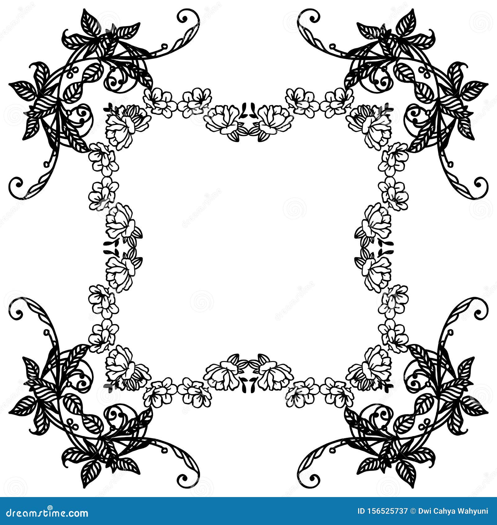 Template for Design Card, with Border Line of Frame, for Sketch ...