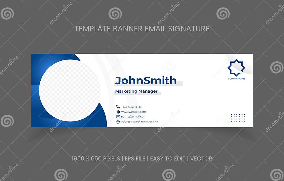 Template Design Email Signature Stock Vector - Illustration of signing ...