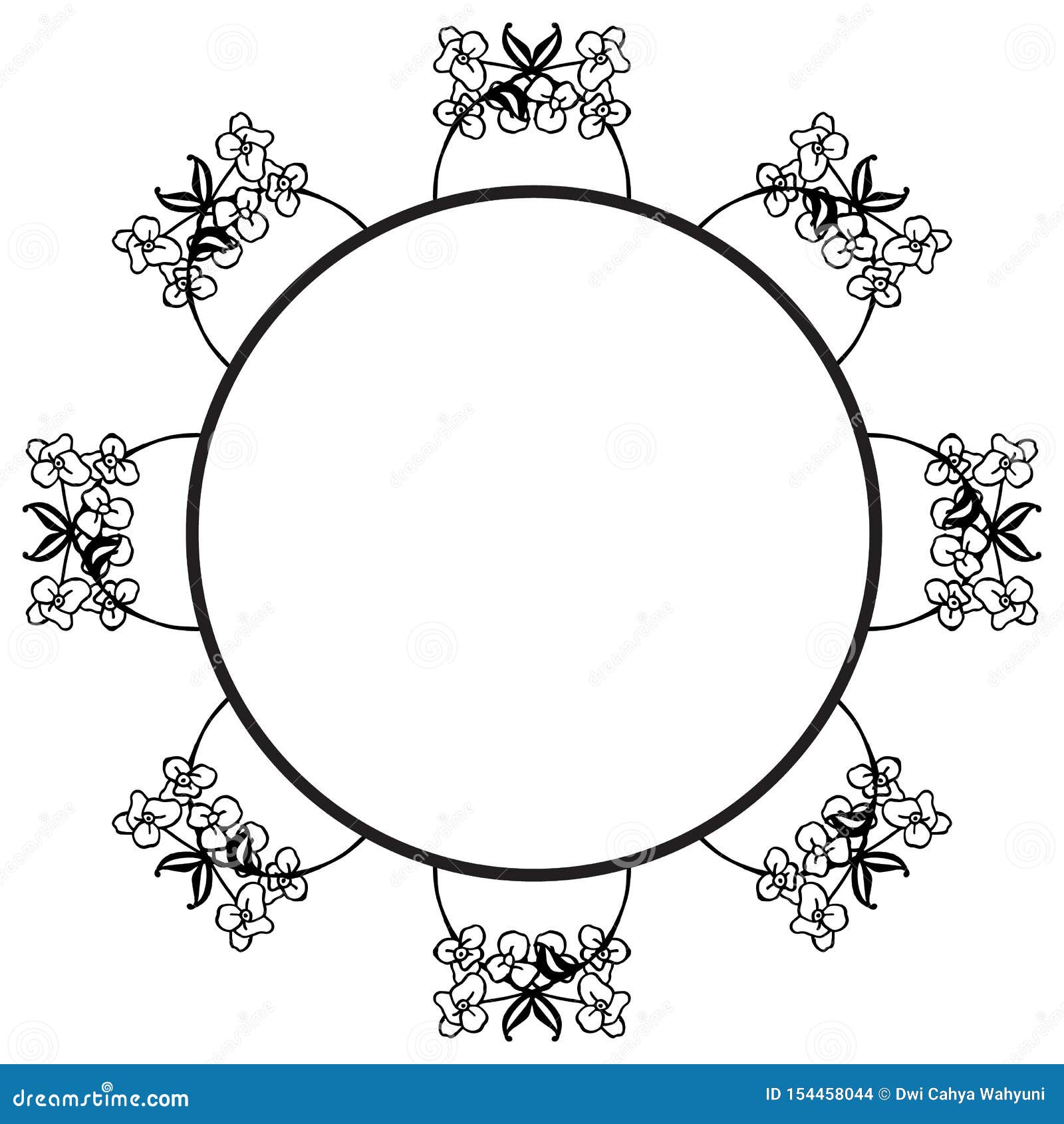Template for Design with Floral Frame, Ornate of Various Card. Vector ...