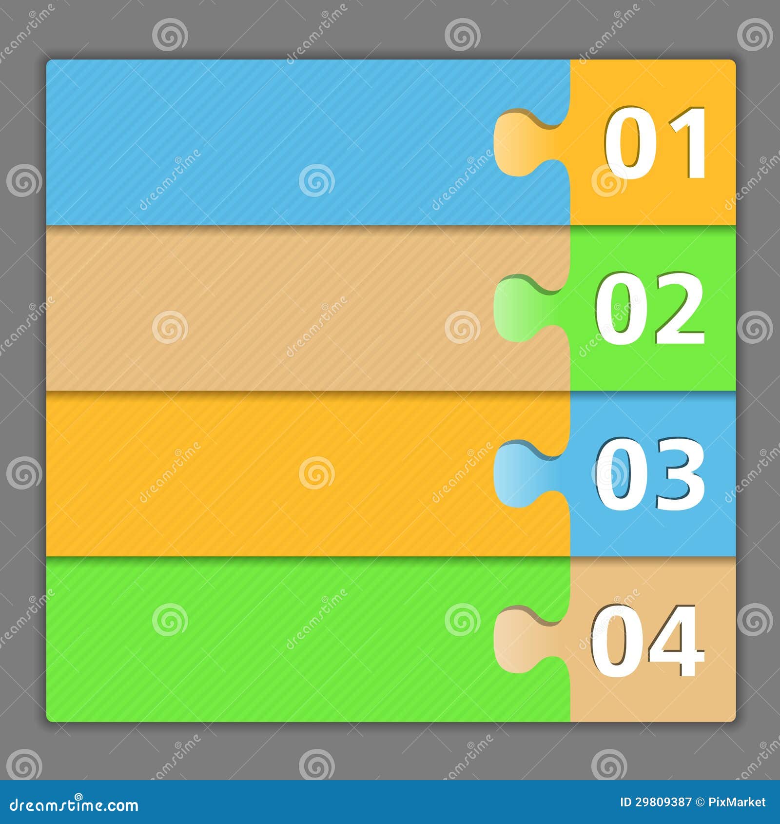 Design Template with Four Elements Stock Vector - Illustration of ...