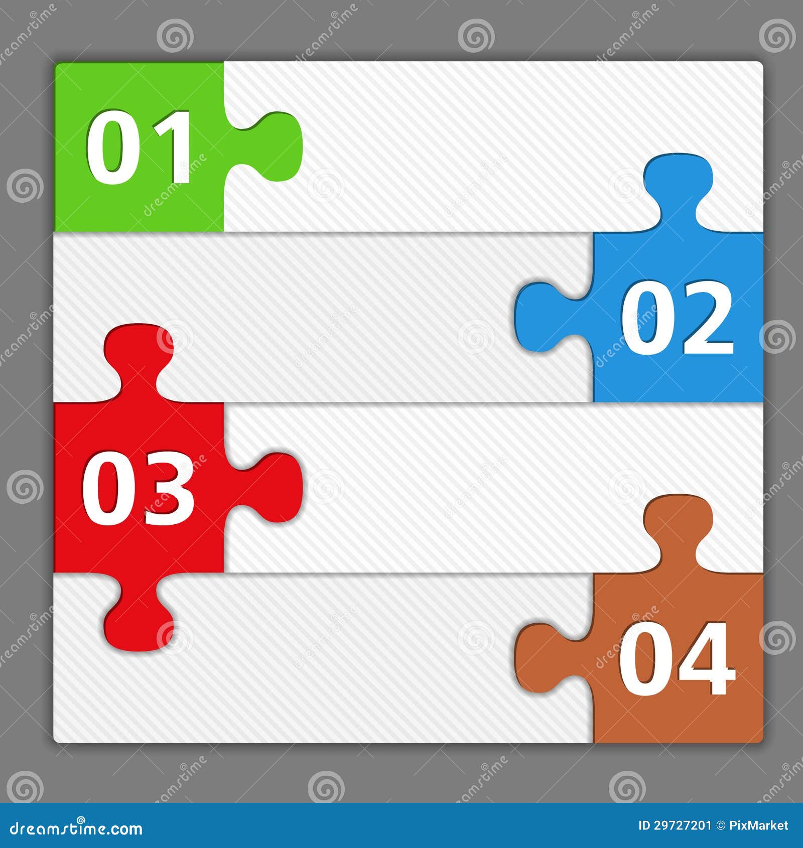 Design Template with Puzzle Pieces Stock Vector - Illustration of ...