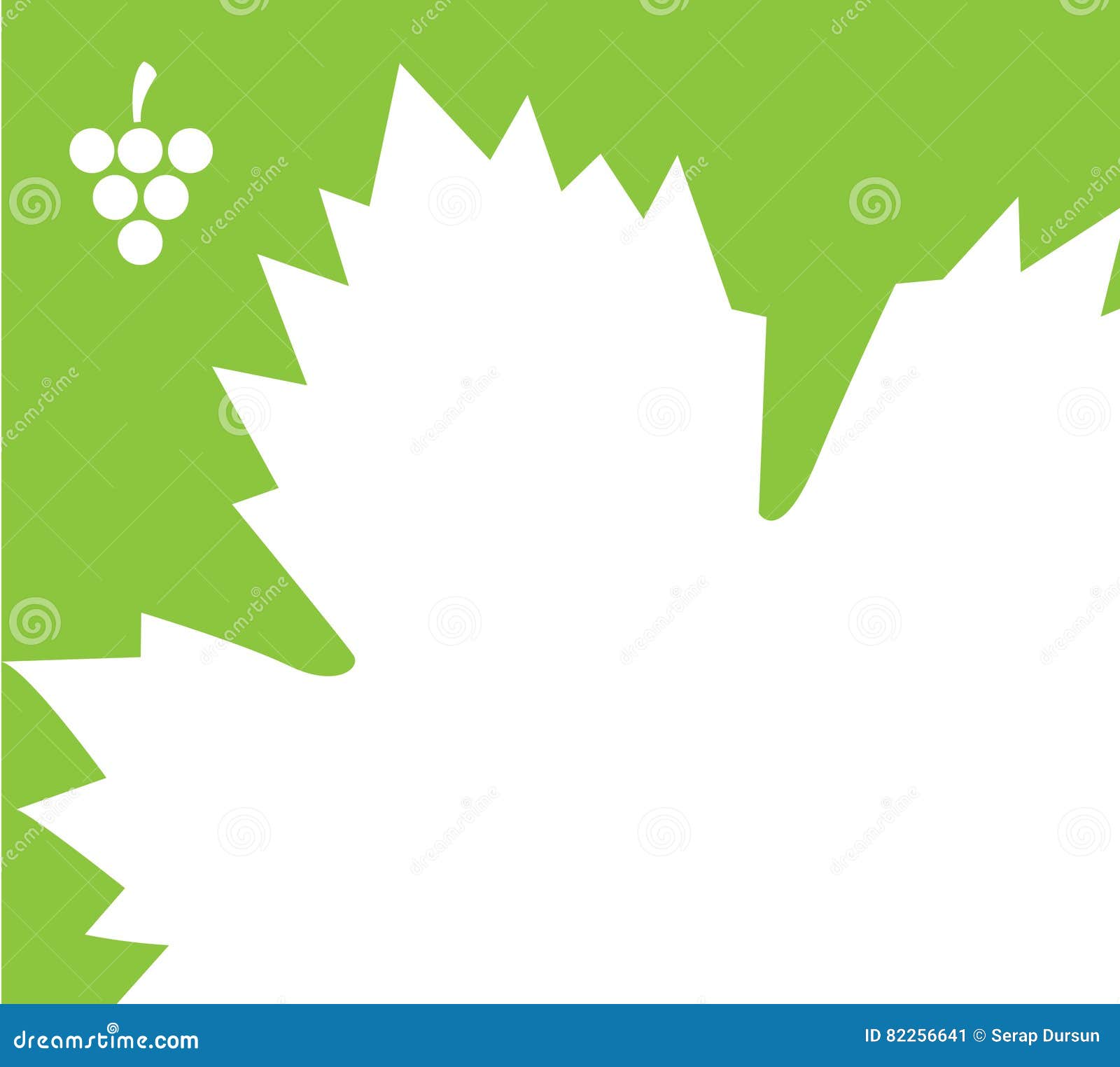 Template Design for Grapes and Leaves Stock Vector - Illustration of ...