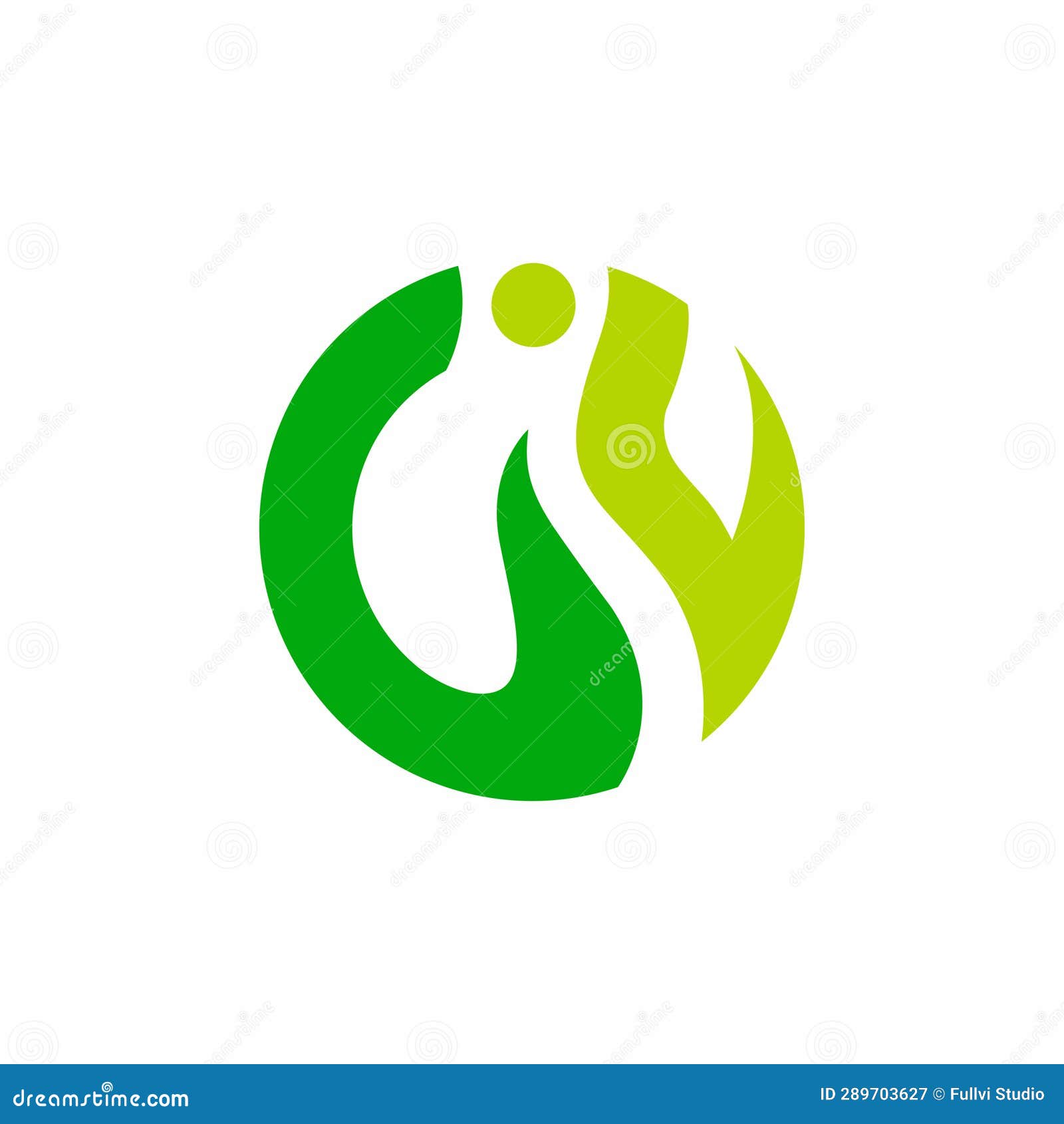 Template Design Green Health Logo Green Oval. Logo Unique Stock ...