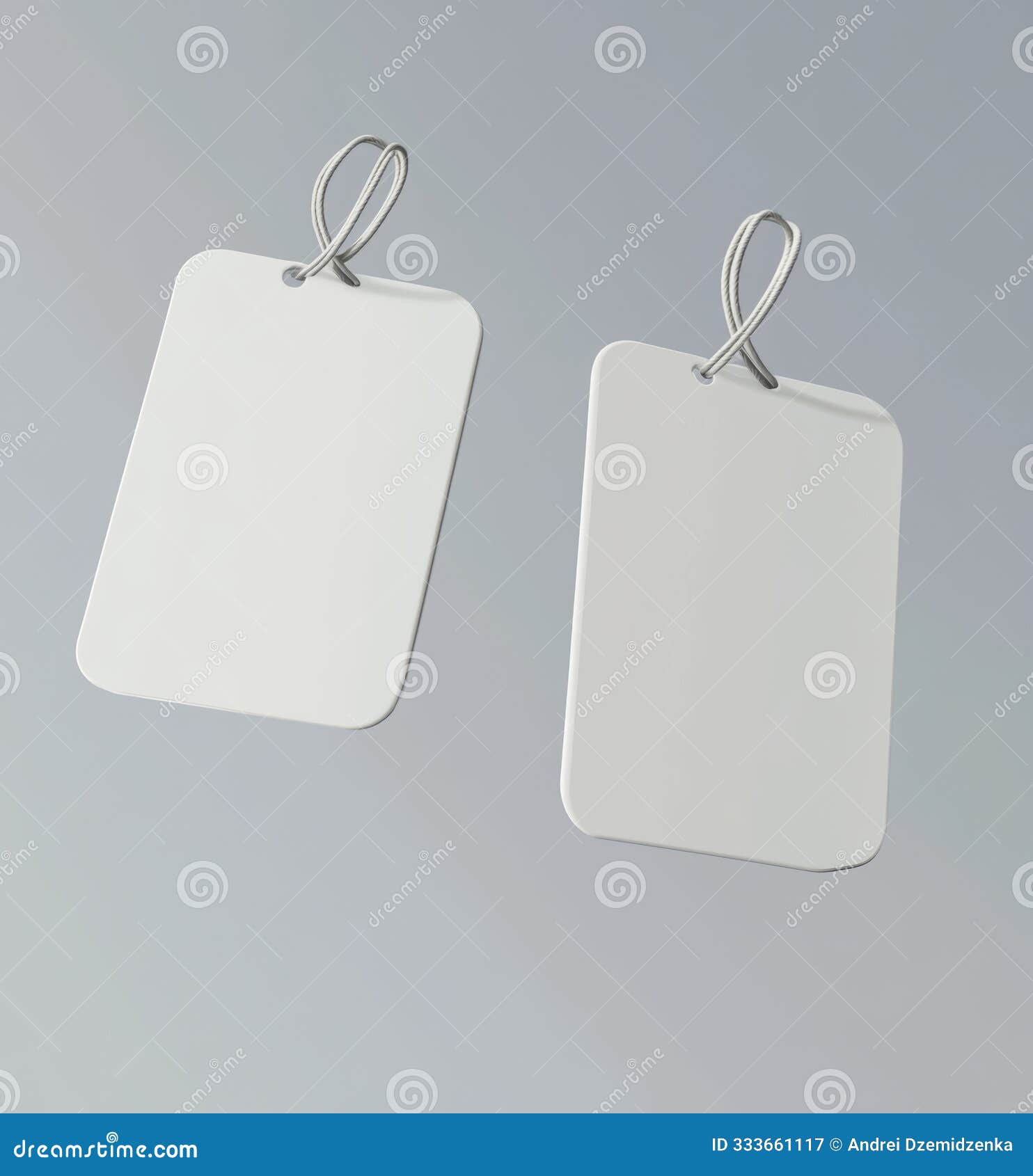 Template Design and Mock Up Illustration for a Blank Tag, Bookmark, or ...