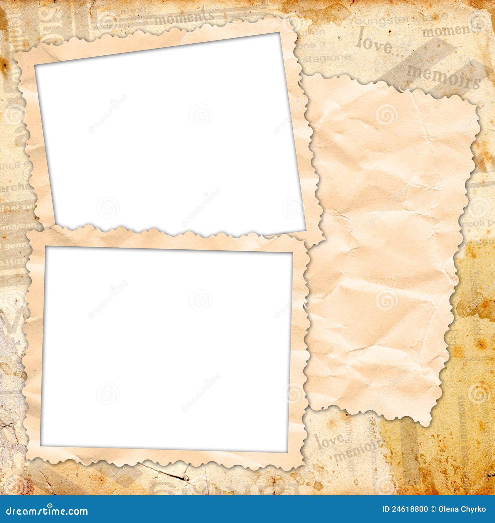 Template for the Design of Photo Albums Stock Illustration ...