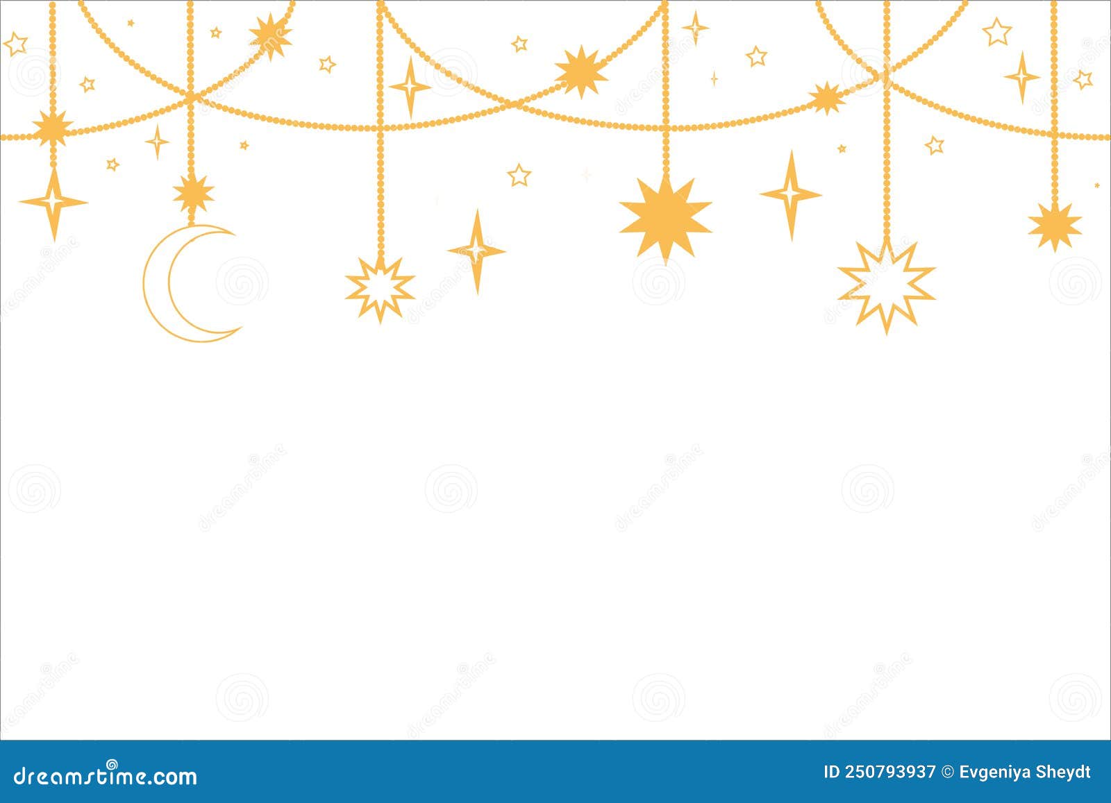 Template Design for Ramadan with Stars, Moon, and Lantern on White ...