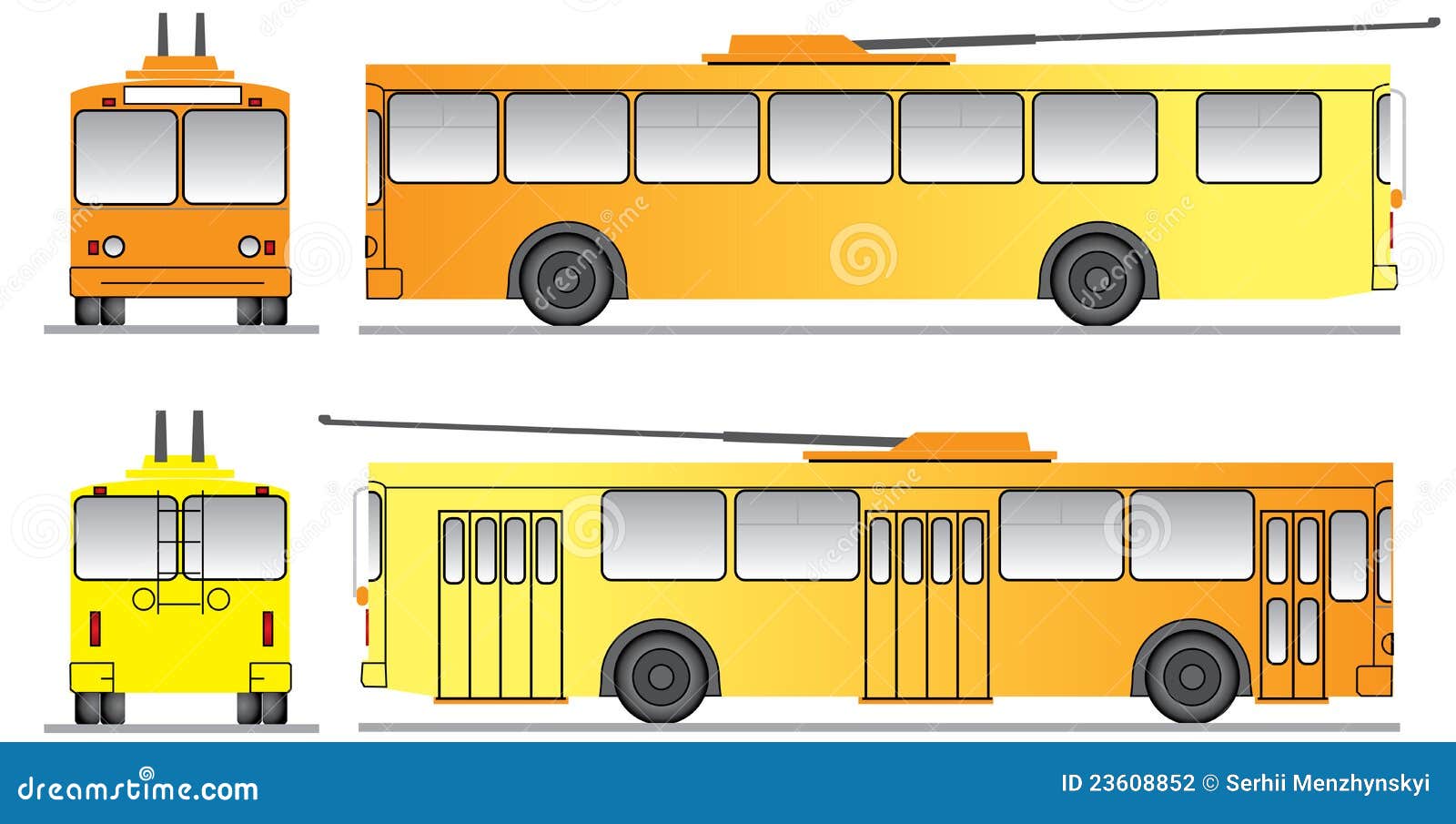 Template For The Design Of Trolleybus Vector Illustration ...