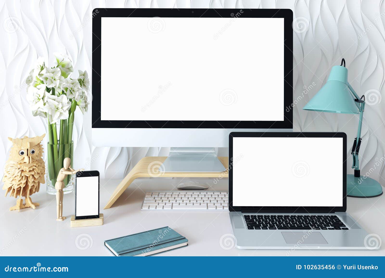 Display Mock-up In Interior. Template Device For Mock-up Editorial ...