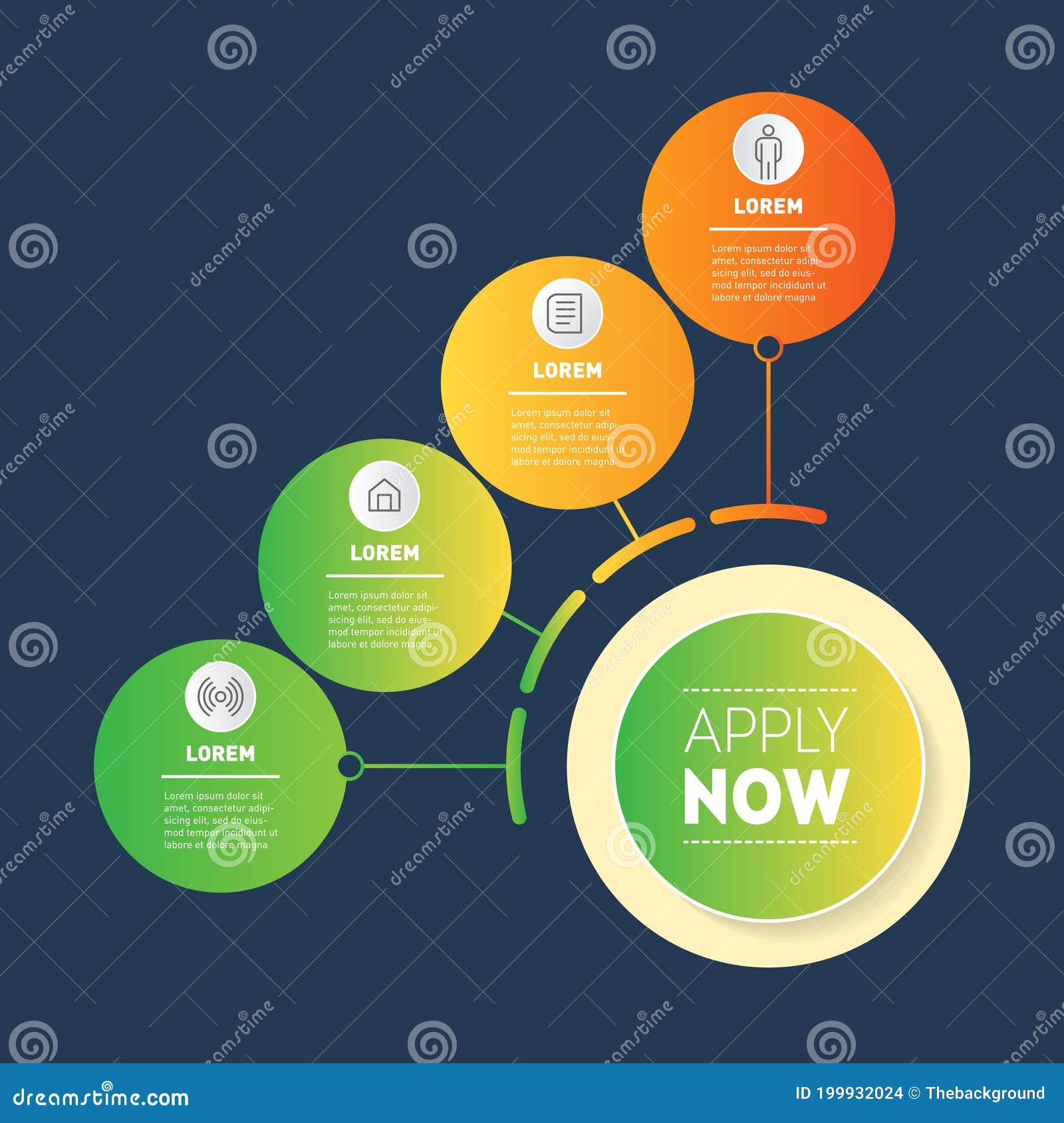Template of Diagram. Infographic of Technological or Education Process ...