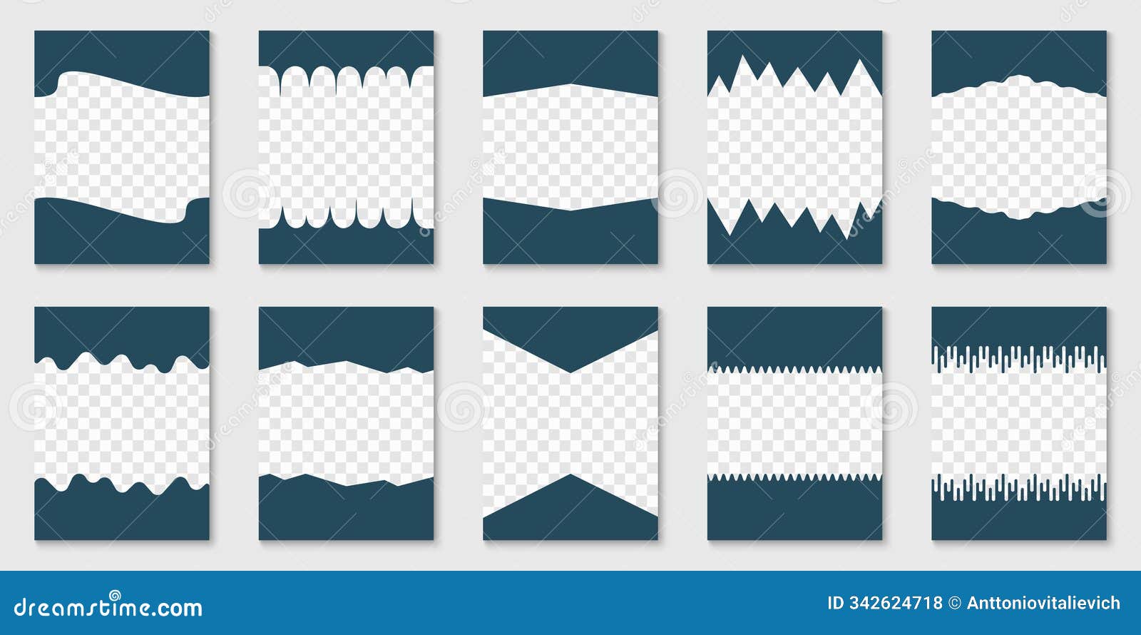 Template Divider Header for App, Banners or Posters. Set of Separator ...