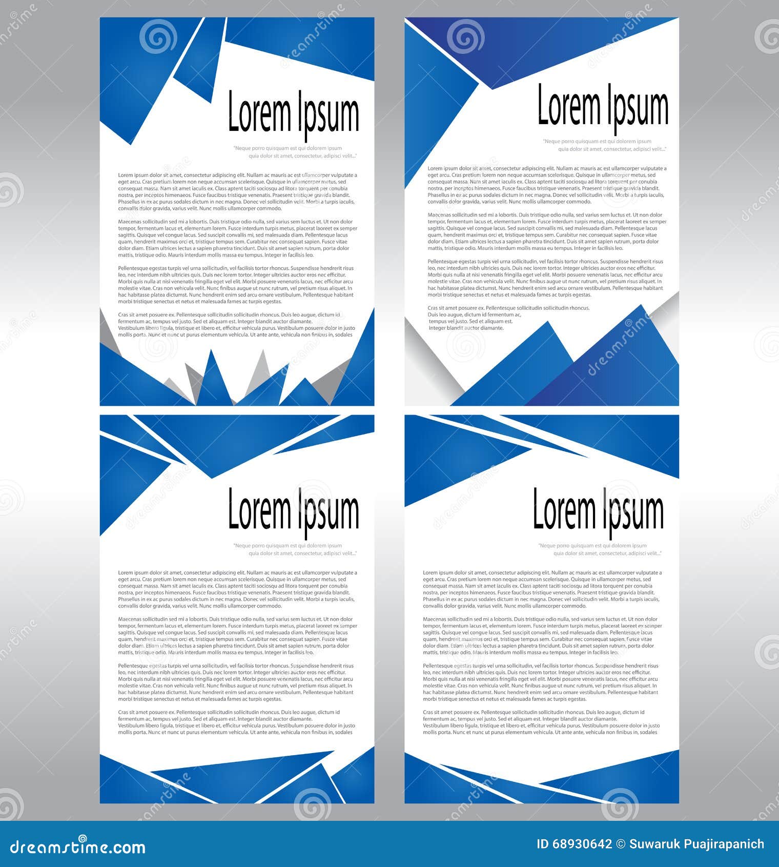 Template Document Set stock vector. Illustration of booklet - 68930642