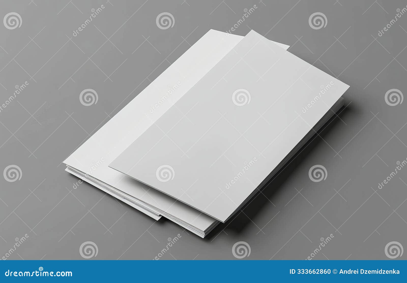 Template, Double Gate Fold, Four Panel, Blank White, for Mockups and ...