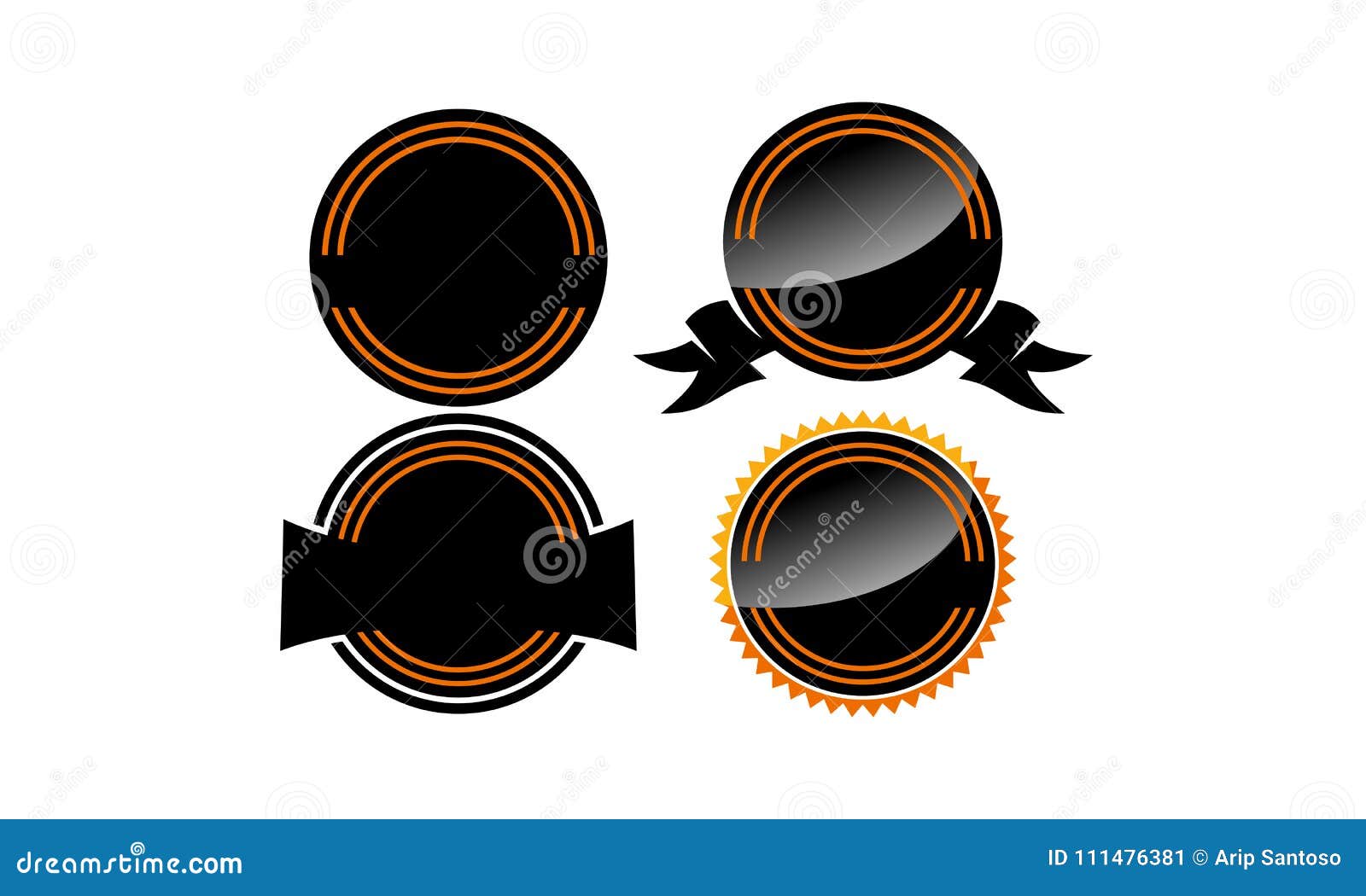 Template Emblem Blank Set stock vector. Illustration of icon - 111476381