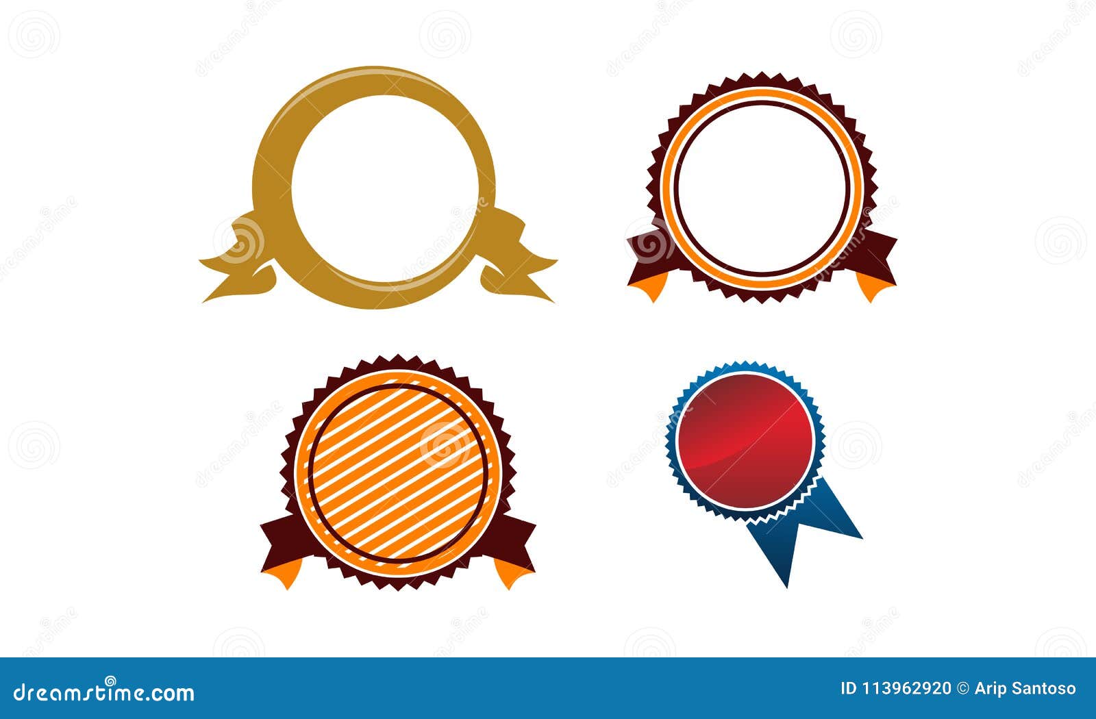 Template Emblem Blank Set stock vector. Illustration of badge - 113962920